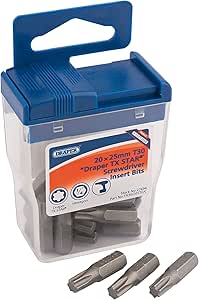Amazon.com: Draper TX30/20TTC/C 20 x TX-STAR174 25mm Long Insert Bits ...