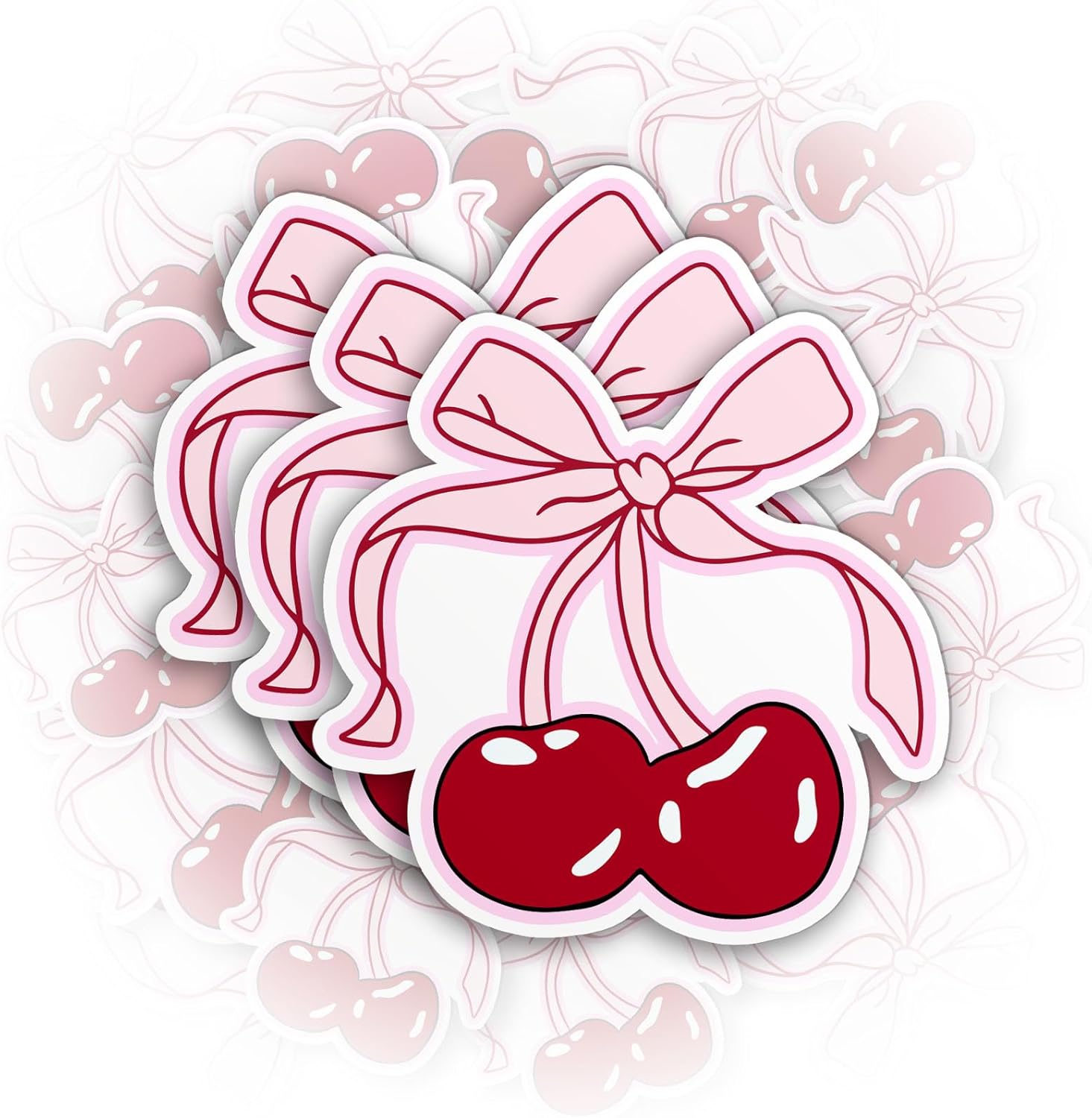 Amazon.com: Set 3PCS - Cherries with Bow Pink Coquette Me If You Even ...