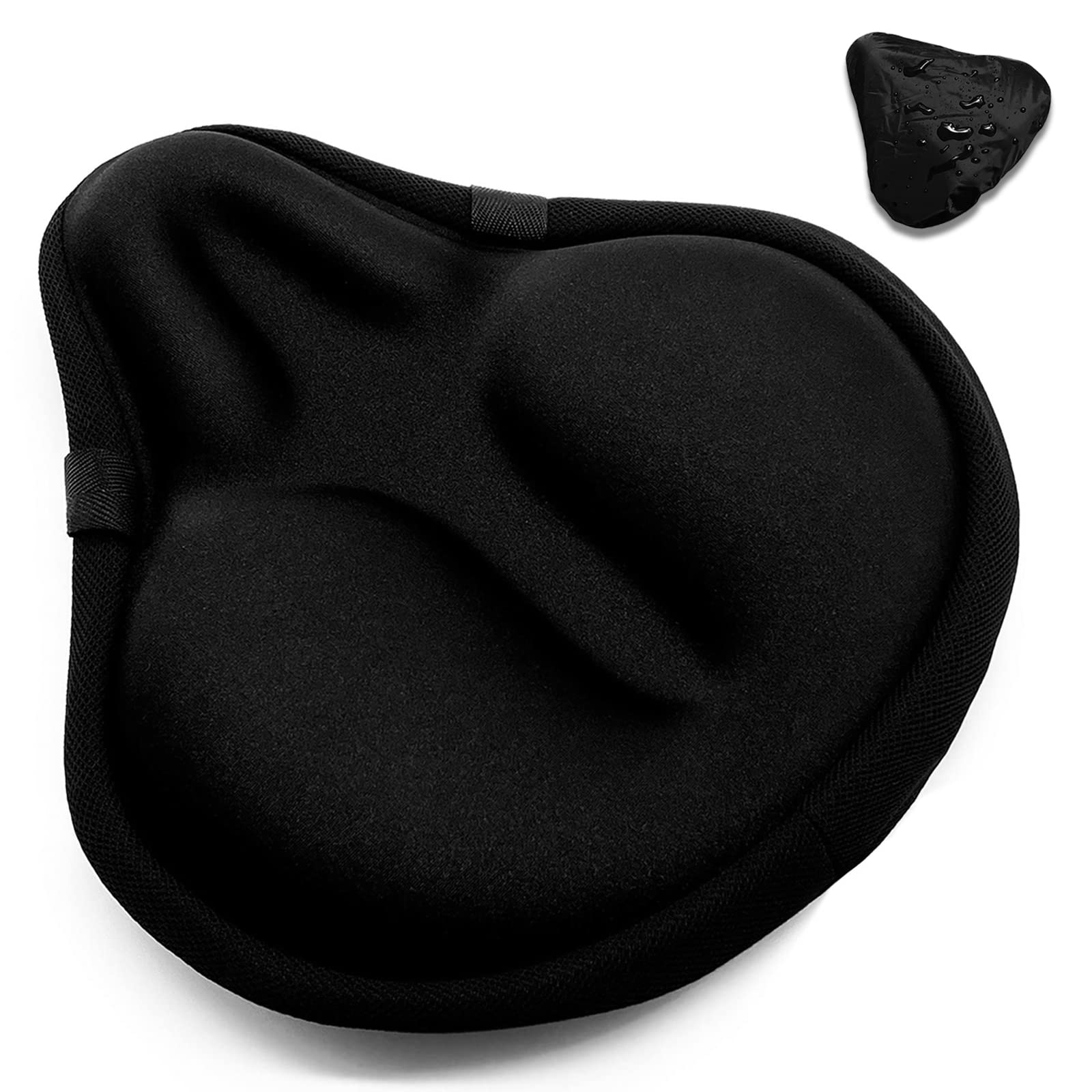 Amazon.com : Bike Seat Cover, HUIOK Wide Gel Exercise Bike Seat Cushion ...