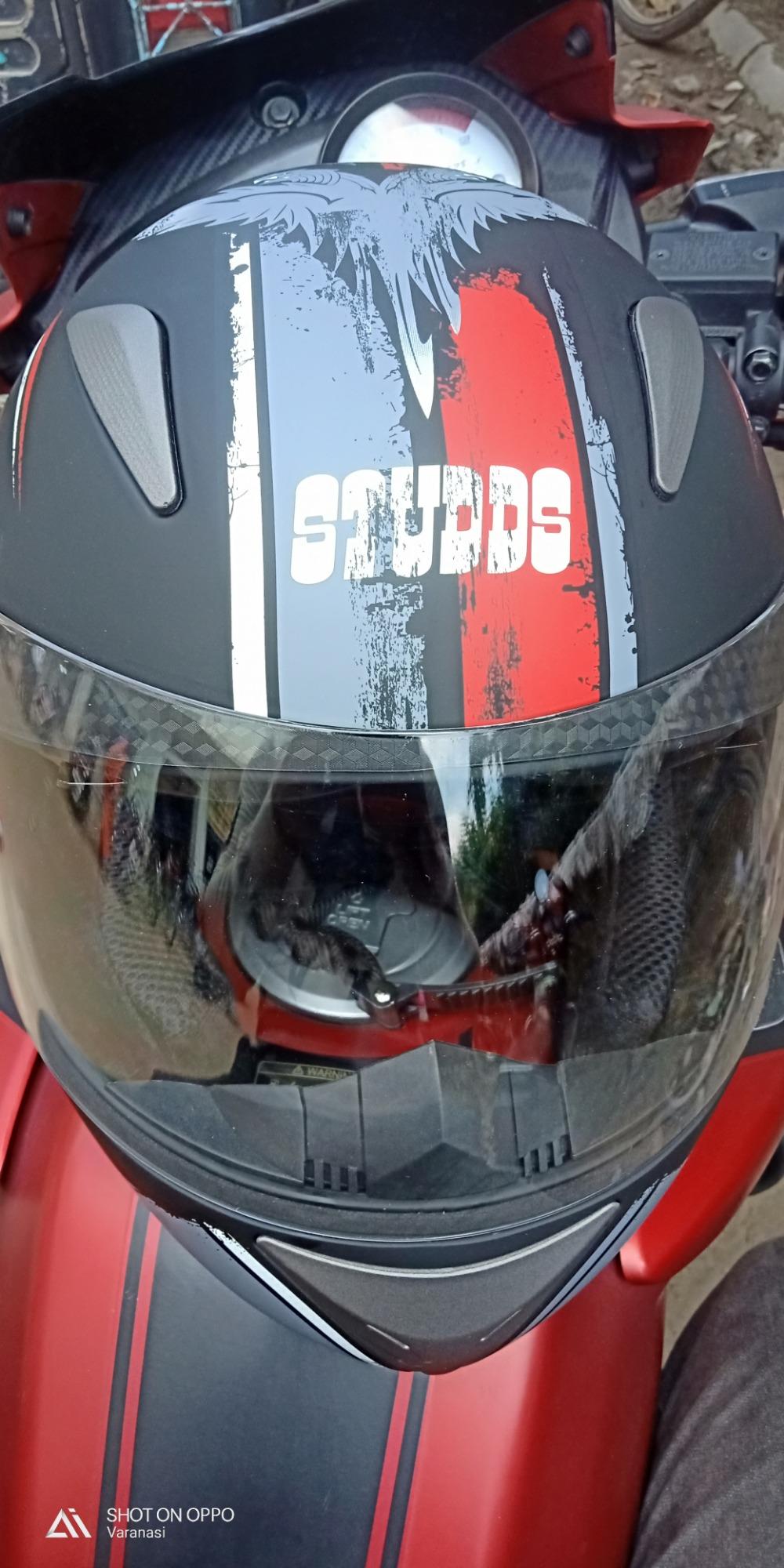 Studds Shifter D1 Decor Full Face Helmet (Matt Black and Red, M ...