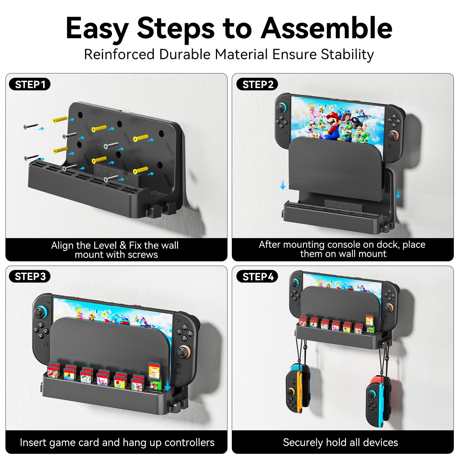 Snapklik.com : Kosker Switch 2/1 Wall Mount Kit For Switch 2/ OLED ...
