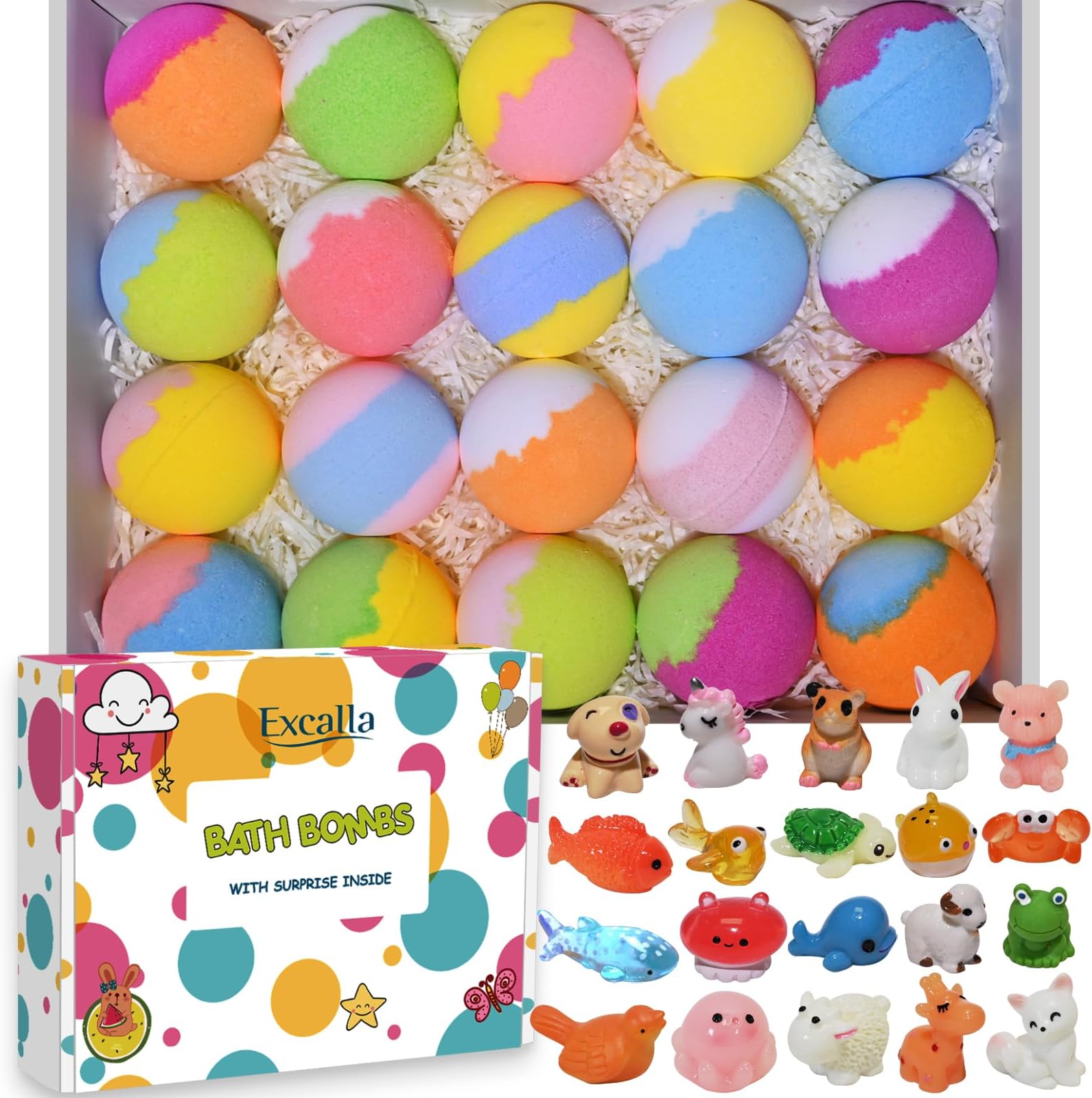 Amazon.com: Bath Bombs for Kids with Surprise Toys Inside for Girls ...