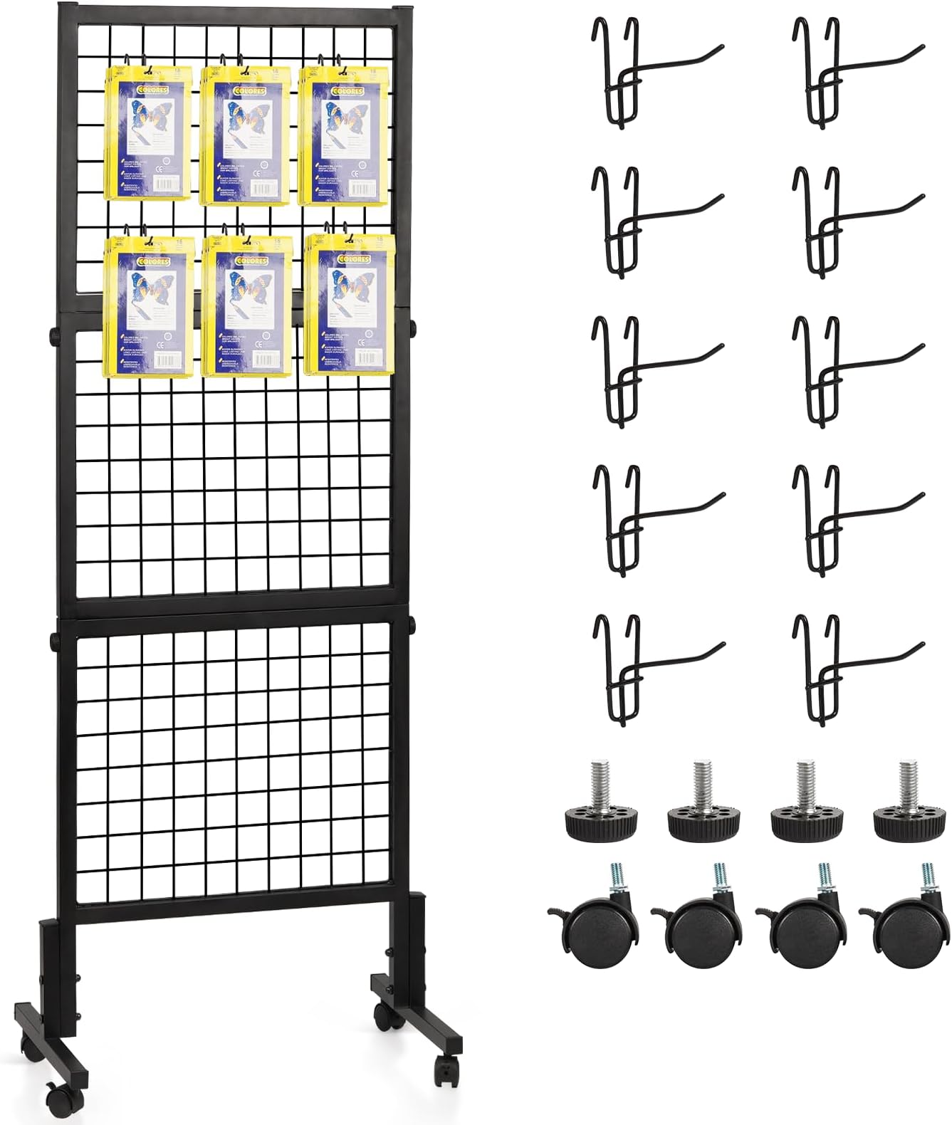 Amazon.com: Cathyeen Grid Wall Panels Gridwall Panel 3 Layers Metal ...