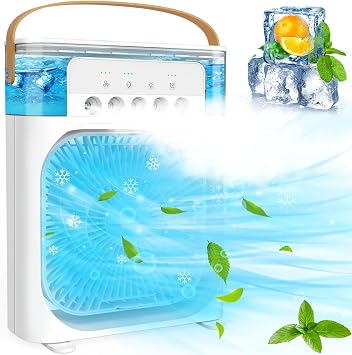 Mini Air Conditioning Portable Air Cooler Mobile Air Conditioner with 3 ...