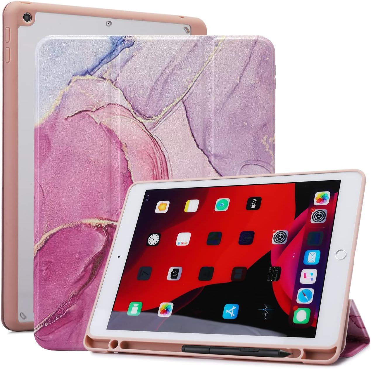 Robustrion Cover for iPad 9th Generation Cover Case with Pencil Holder ...