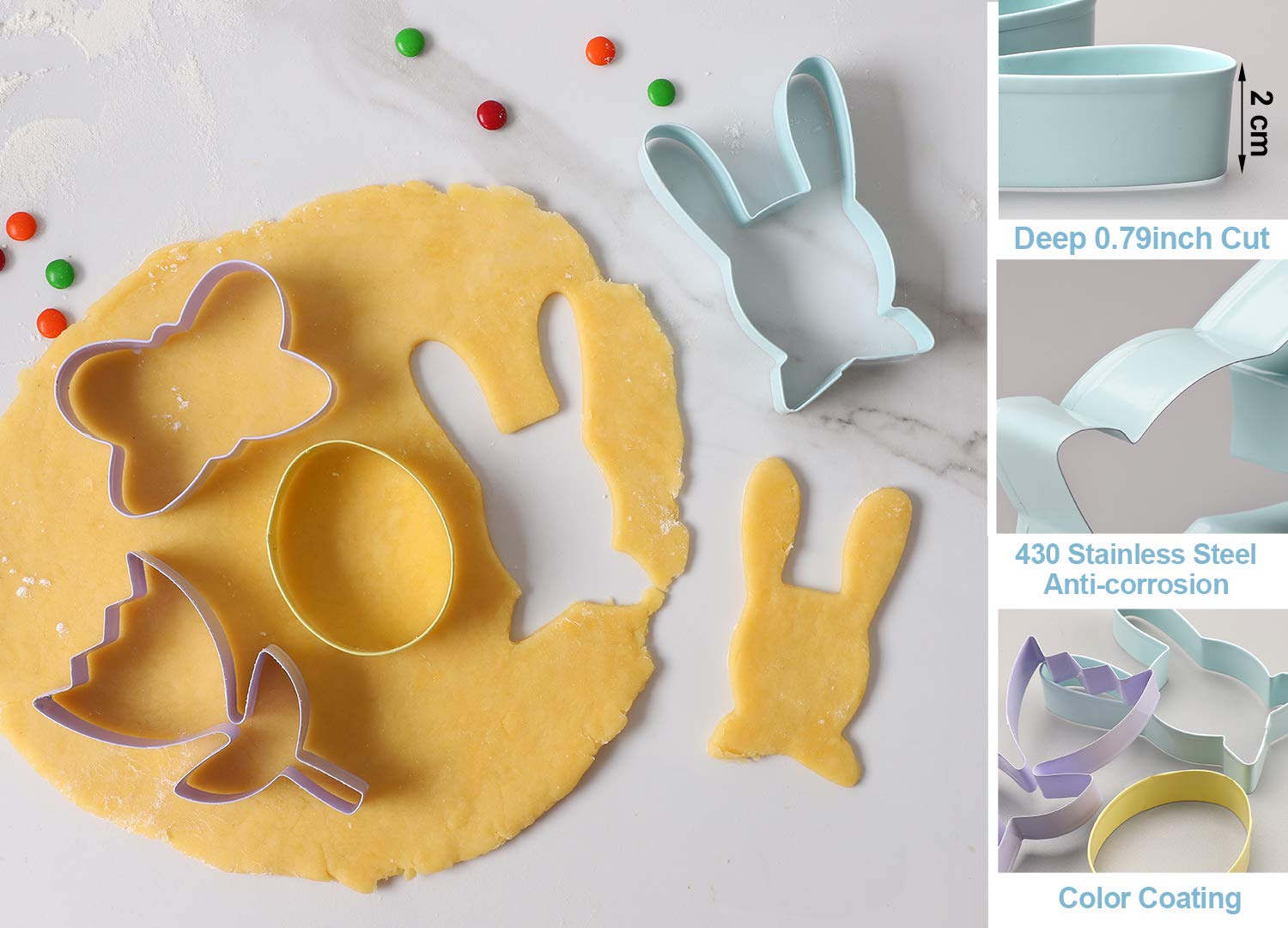 Snapklik.com : Easter Cookie Cutter Set - 4 PCS Stainless Steel Non ...