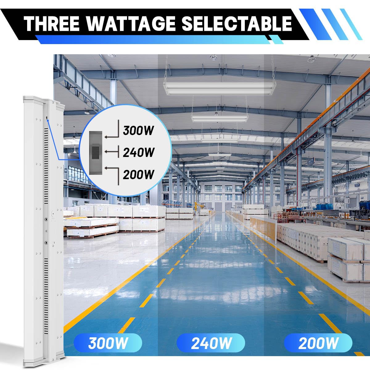 Snapklik.com : LED Linear High Bay Shop Light 2-Pack, 5000K Daylight ...
