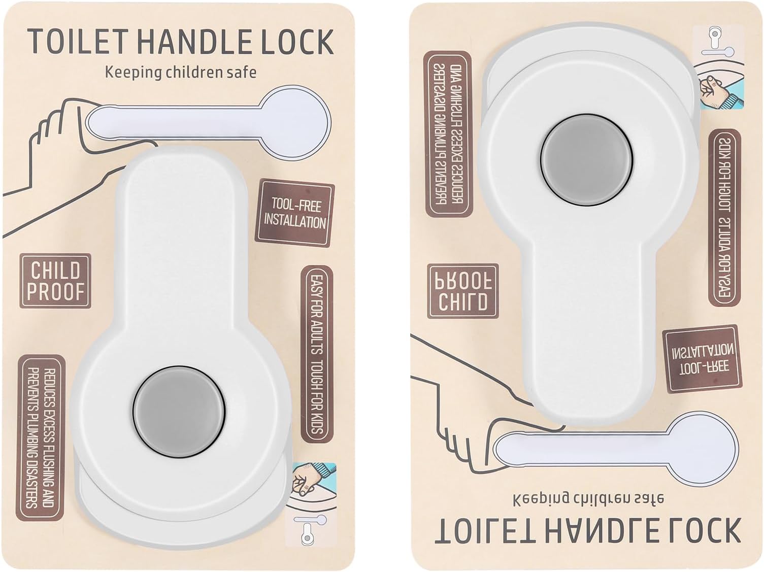 Amazon.com : The Original Childproof Toilet Handle Lock (2-Pack) Most ...