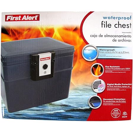 First Alert 2037F Water and Fire Protector File Chest, 0.62 Cubic Feet ...