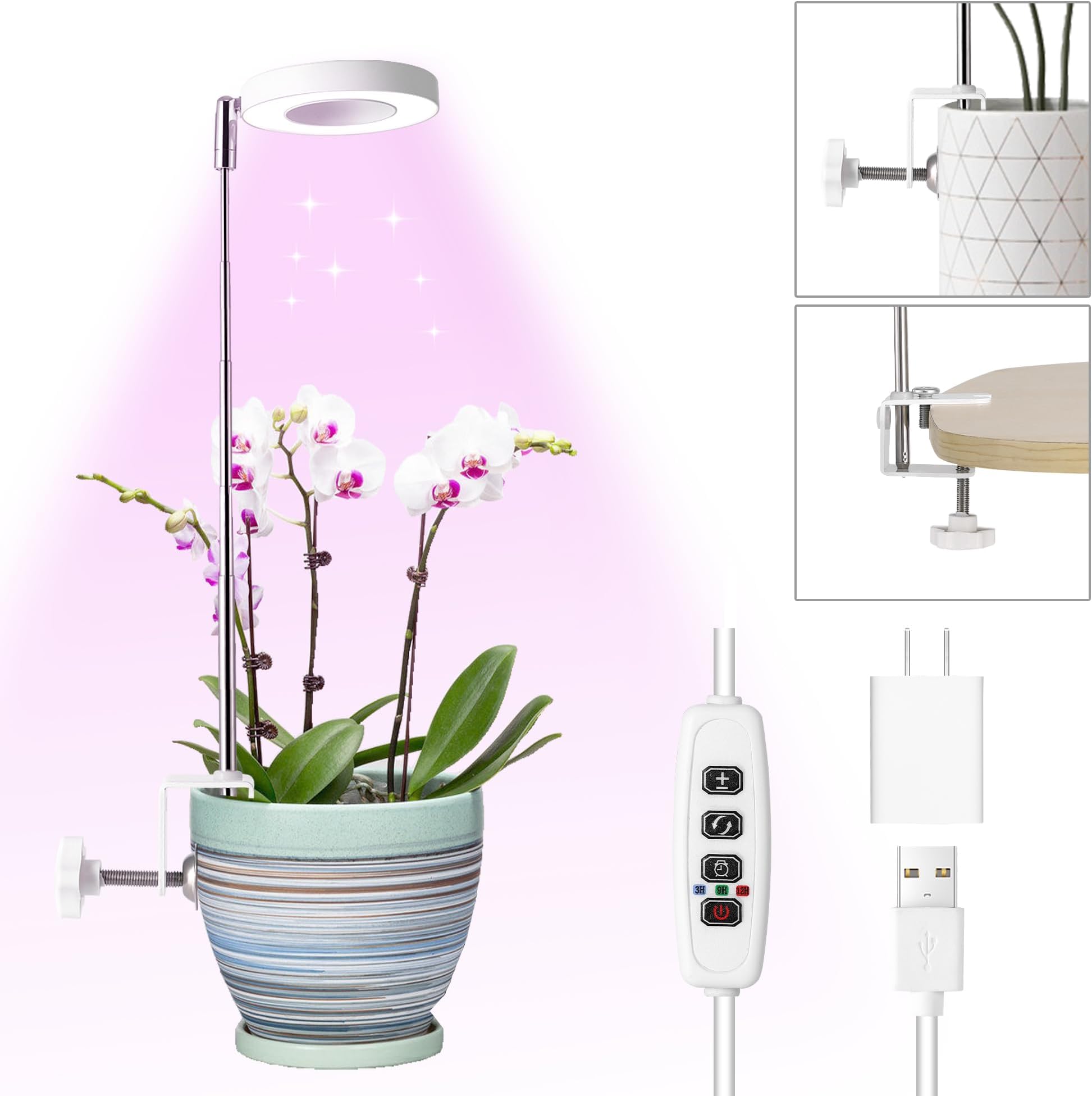 Amazon.com: iPower Full Spectrum Clip Plant Growing Lamp with 126 White ...