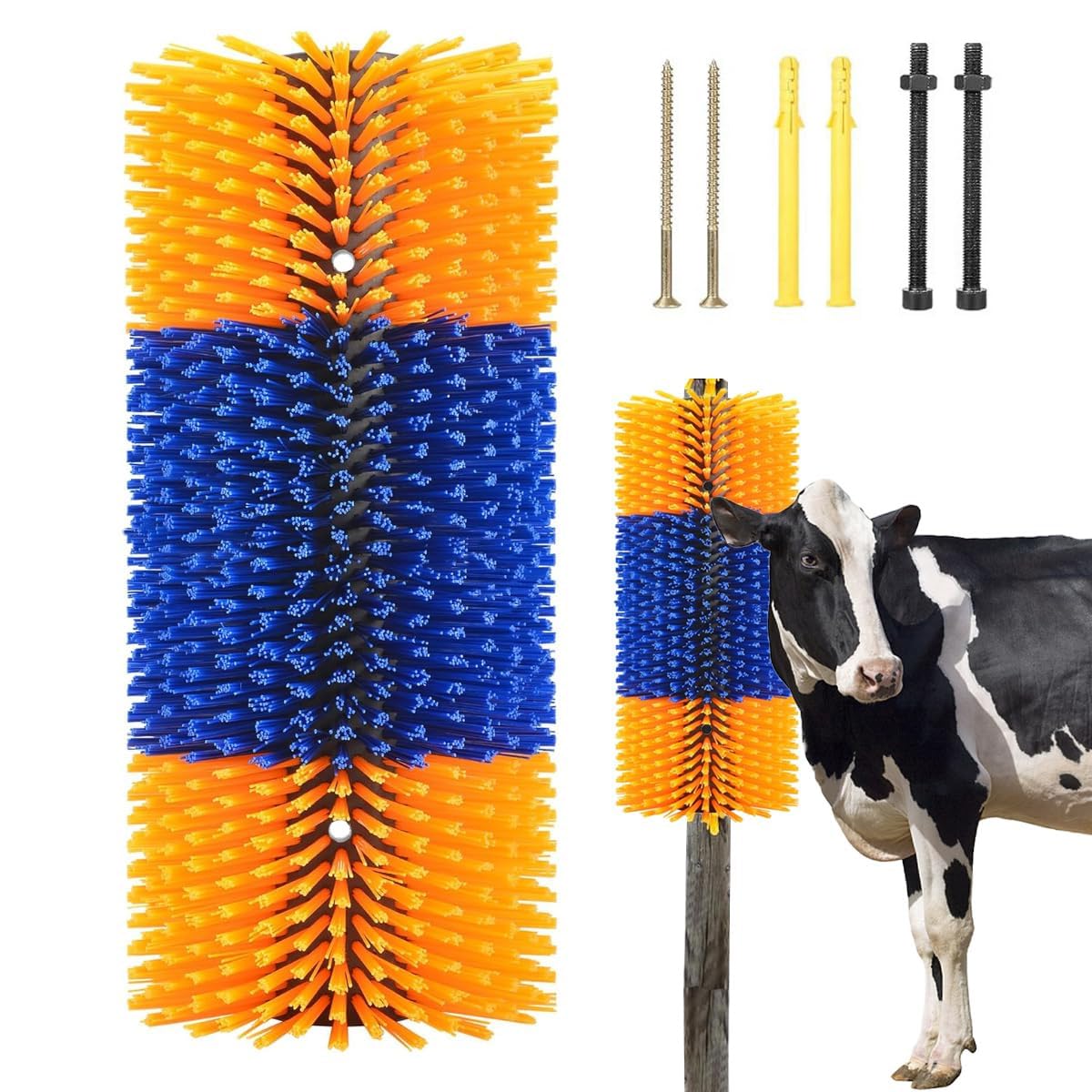 Amazon.com: Livestock Scratching Brush – Durable Cow, Horse, and Goat ...
