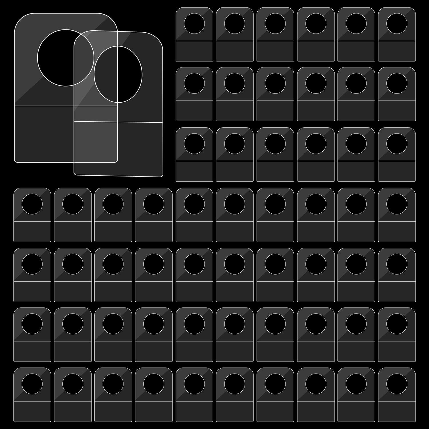 Amazon.com : 300PCS Clear Hang Tabs with Round Hole Self Adhesive ...