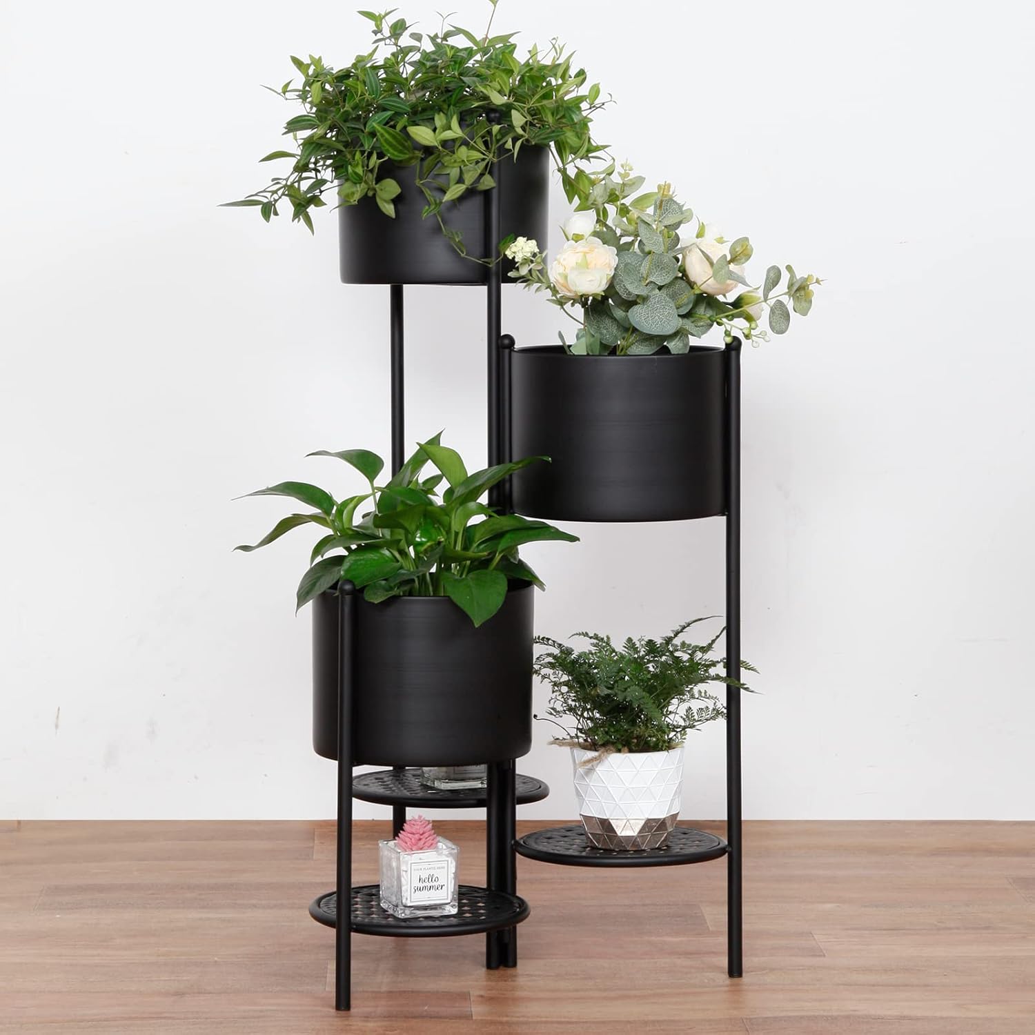 Amazon.com : Outdoor 6 Tier Metal 31.5'' Tall Plant Stand - Metal ...