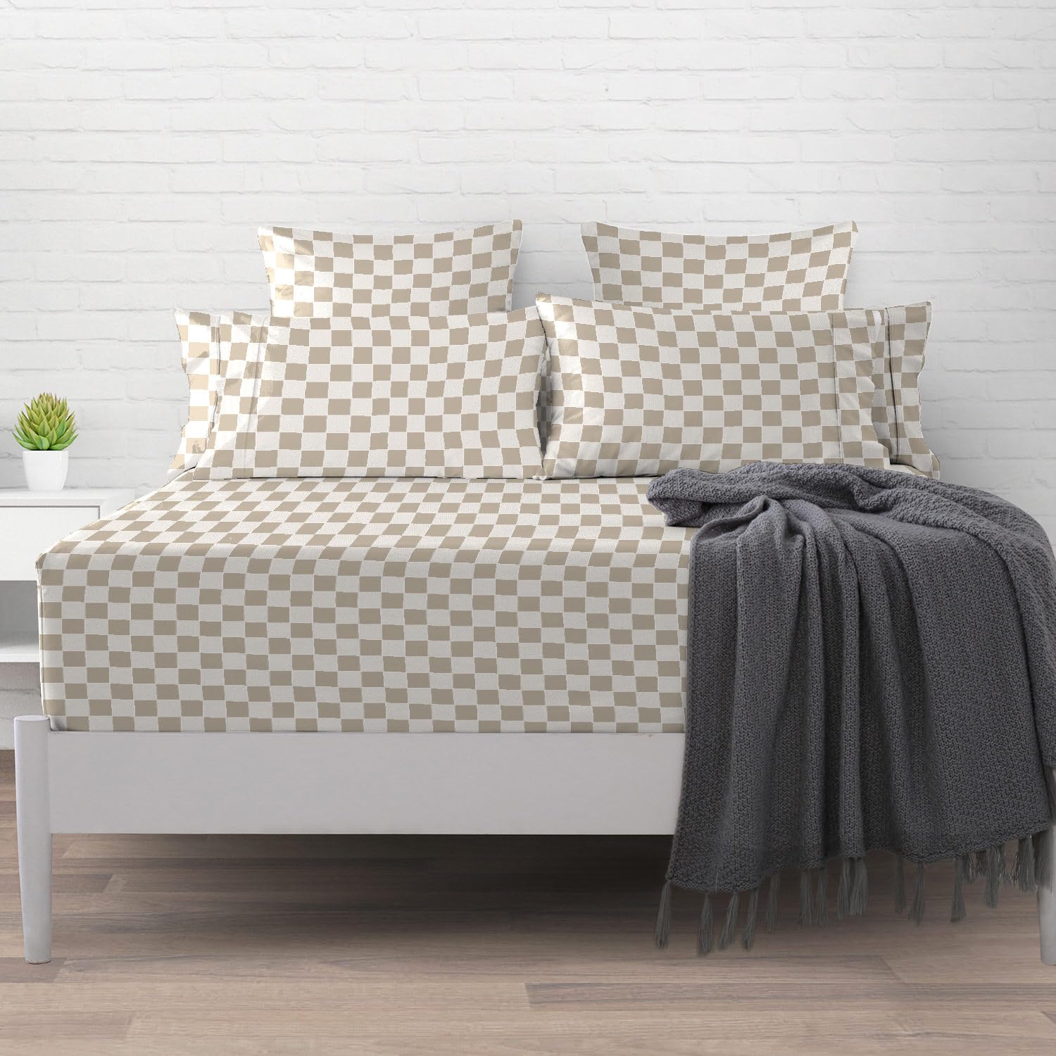 Amazon.com: Pizuna Pure 100% Cotton Twin Fitted Sheet Only, Luxurious ...