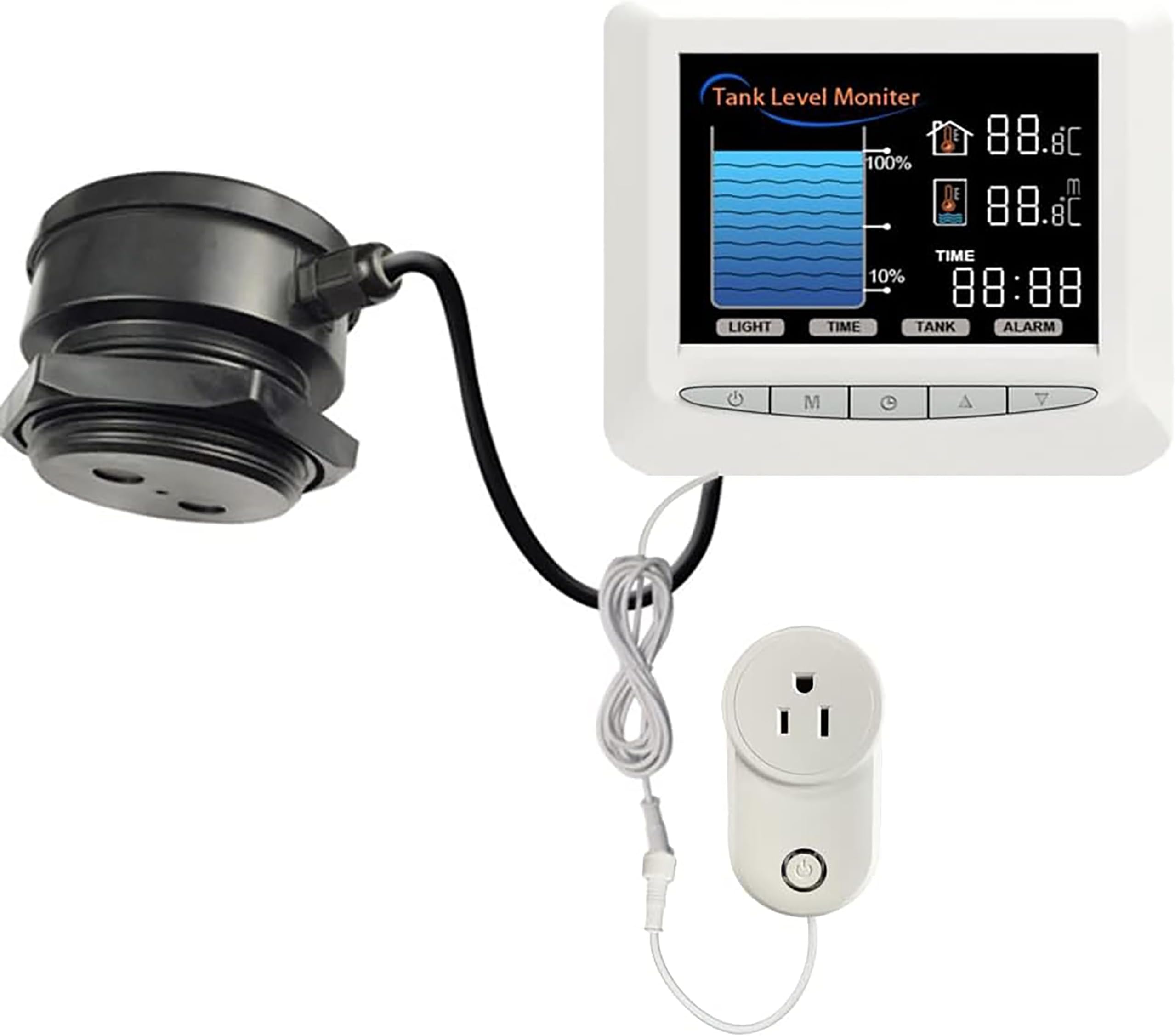 WiFi Wasserstandsmelder, Intelligente Wassersensor Alarme, Getrennte 5M ...