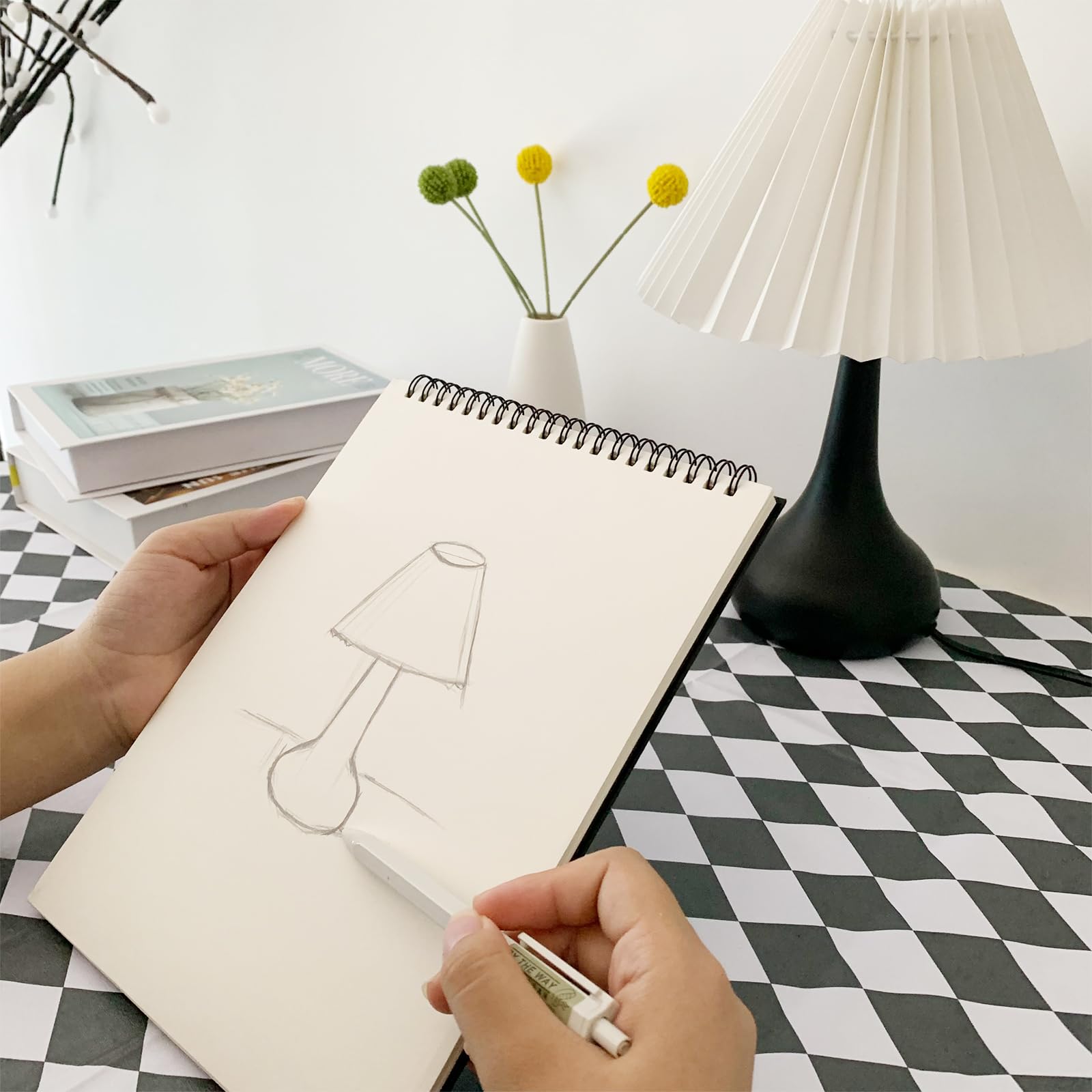 Professional Artist Sketch Pad 2-Pack Black Sketch Notebooks - 10x7.5 ...