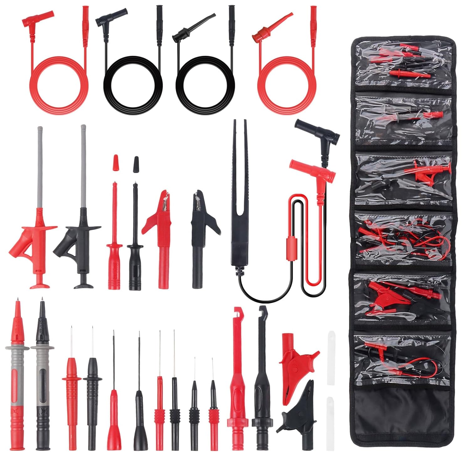 25PCS Test Lead Kit, Silicone Multimeter Test Leads Set with ...