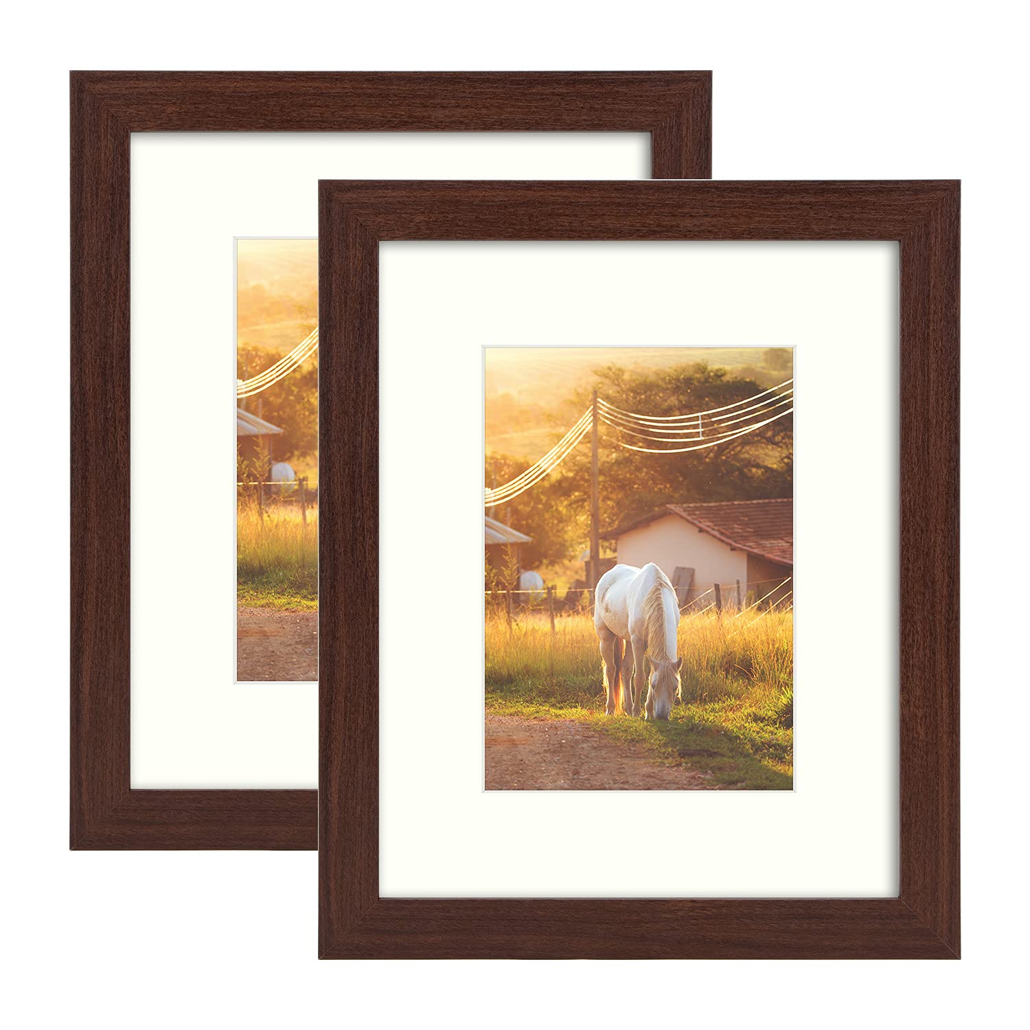 Amazon.com - AUEAR, 8x10 Picture Frames 2 Pack, for 5x7 with Mat or 8 ...