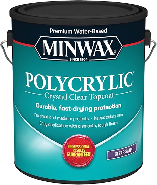 Amazon.com: 1 gal Minwax 13333 Clear Polycrylic Water-Based Protective ...