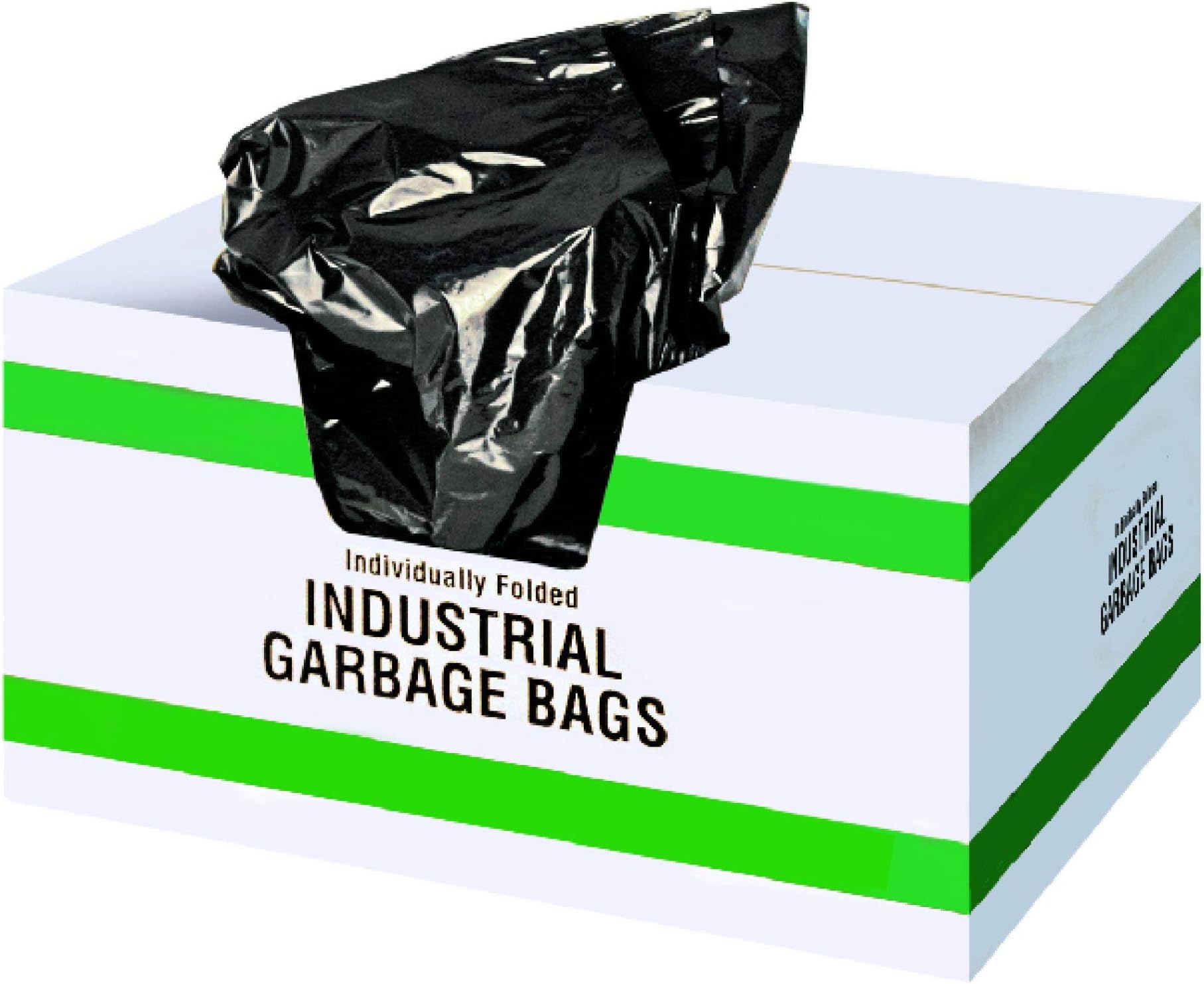 Strongmor Garbage Bags Single Folded Black 26x36 40Pk (Pack of 3 ...