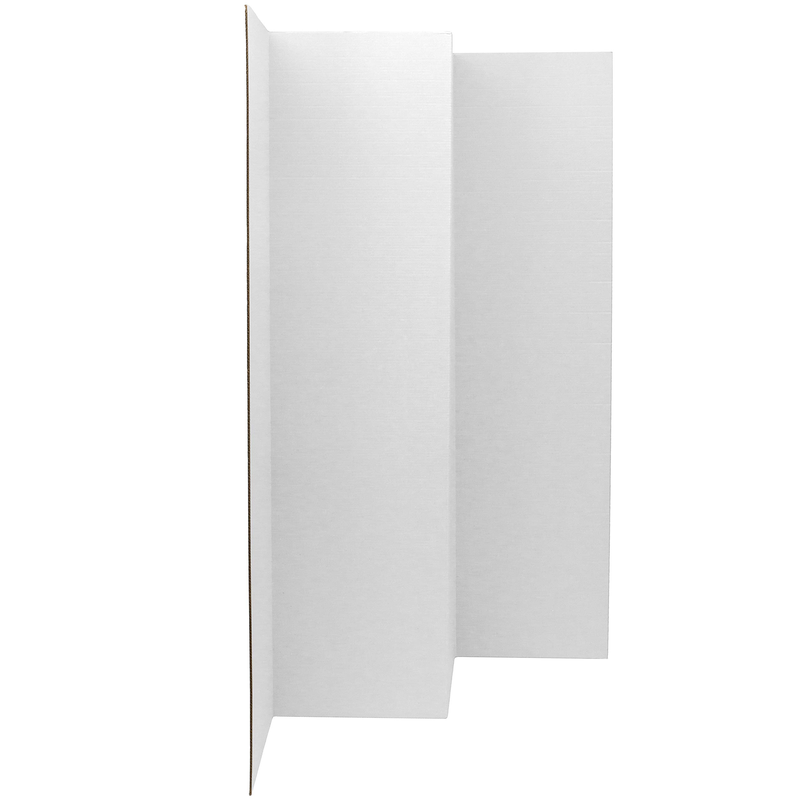 Snapklik.com : 6 Ft Tall White Temporary Cardboard Folding Screen
