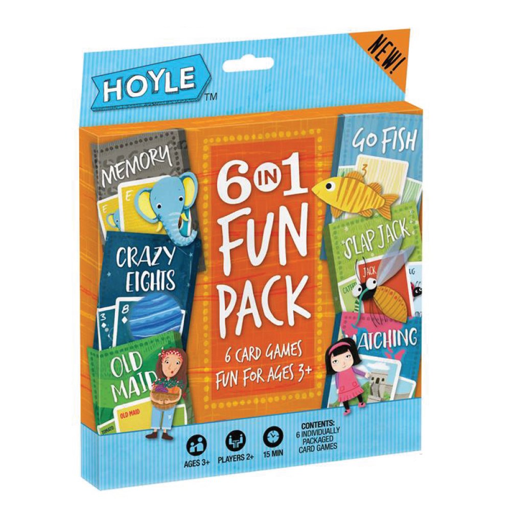 Hoyle Card Games for Kids 6 in 1 Fun Pack – Memory, Crazy Eights, Old ...