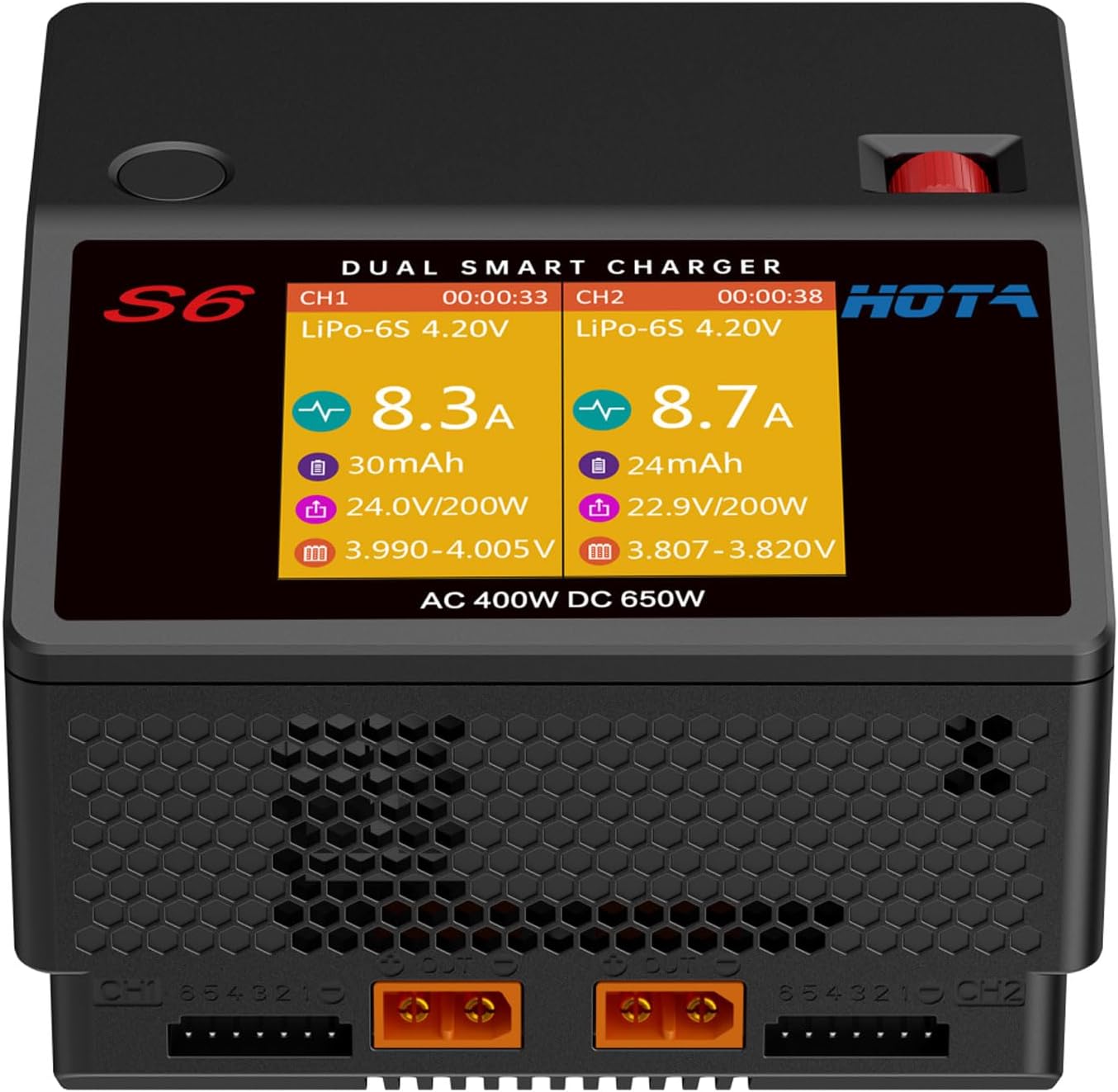 Amazon.com: HOTA S6 Battery Charger: Dual Ports Smart Balance Charger ...