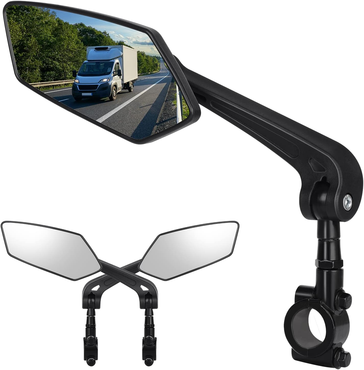 Amazon.com: Bike Mirrors Handlebar Rearview Mirror, Bicycle Mirrors for ...