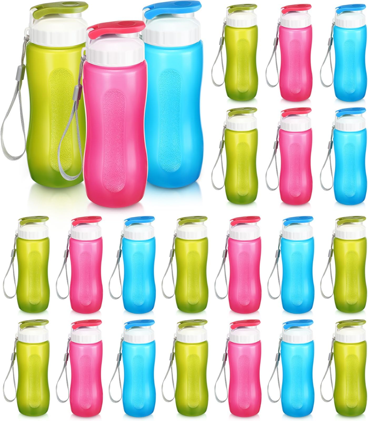 Amazon.com: 24 Pack Bulk Water Bottles for Kids | Reusable Water ...
