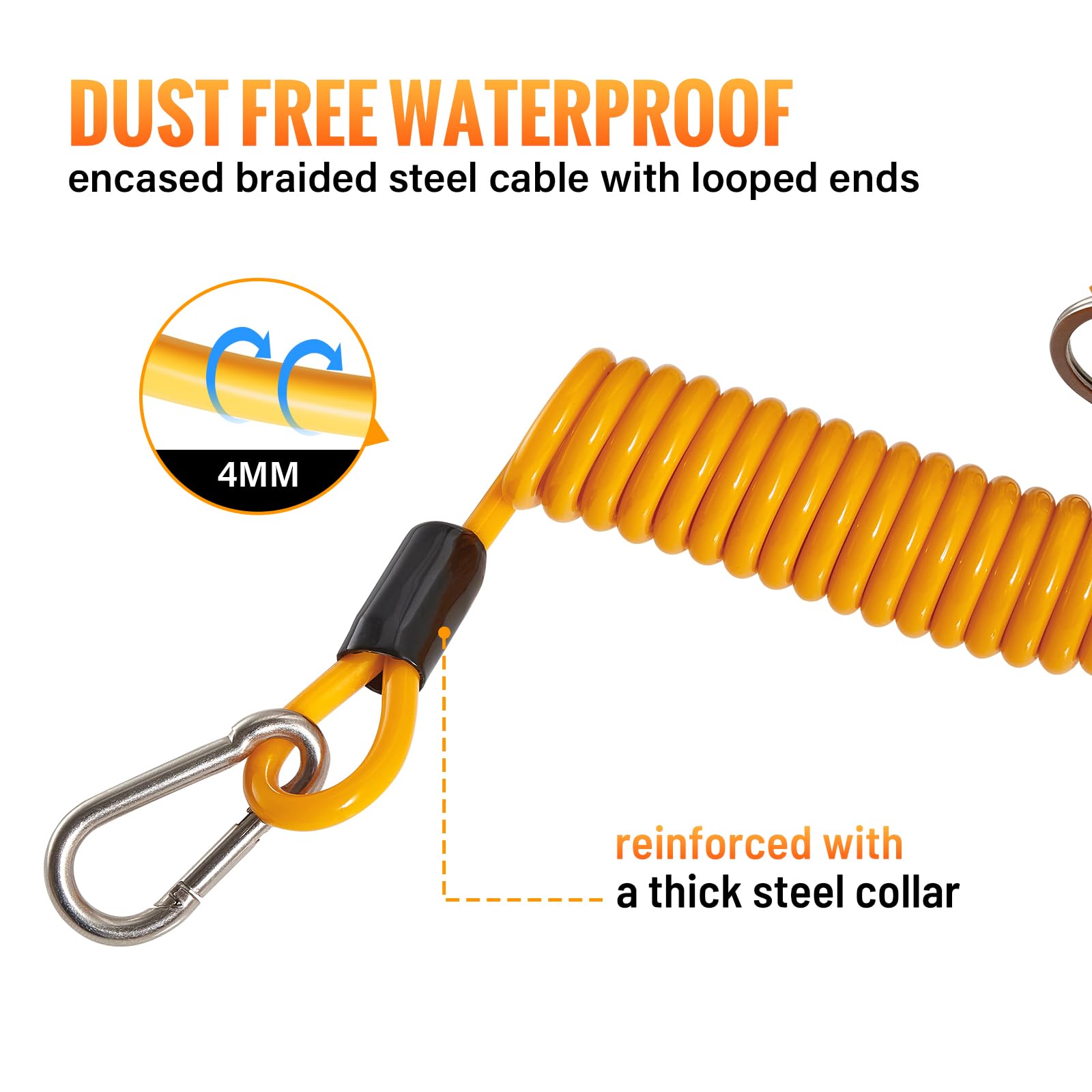 Snapklik.com : MECMO Breakaway Trailer Cable 4.5ft Trailer Brake Safety ...