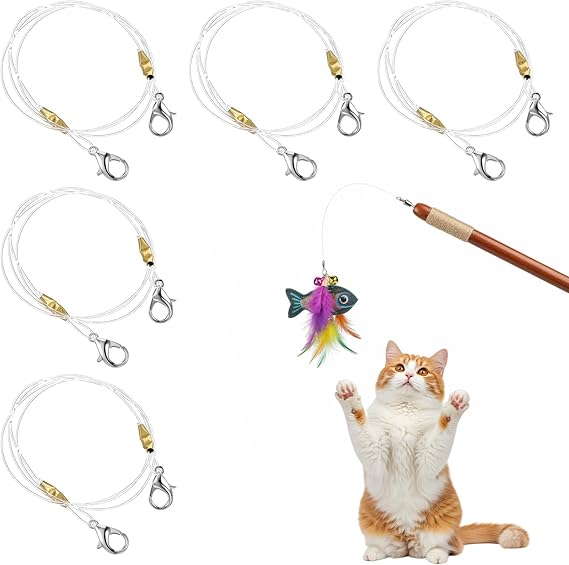 Amazon.com: Tucnoeu Replacement Strings for Cat Wand Toy - 5pcs Durable ...