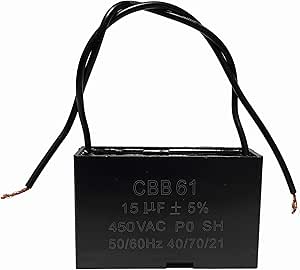 Amazon.com: POWER PRODUCTS Capacitor 15uf 450VAC PO SH CBB61 50/60Hz 40 ...