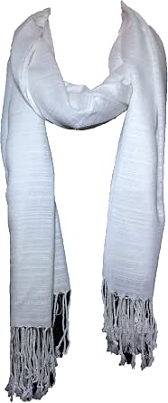 100% Natural Pure Silk Scarf, Solid Color Plain Scarves Soft Winter ...