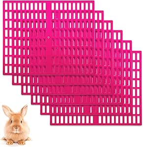 Amazon.com : BNOSDM Large Rabbit Cage Mat Pack of 6 Plastic Bunny Foot ...