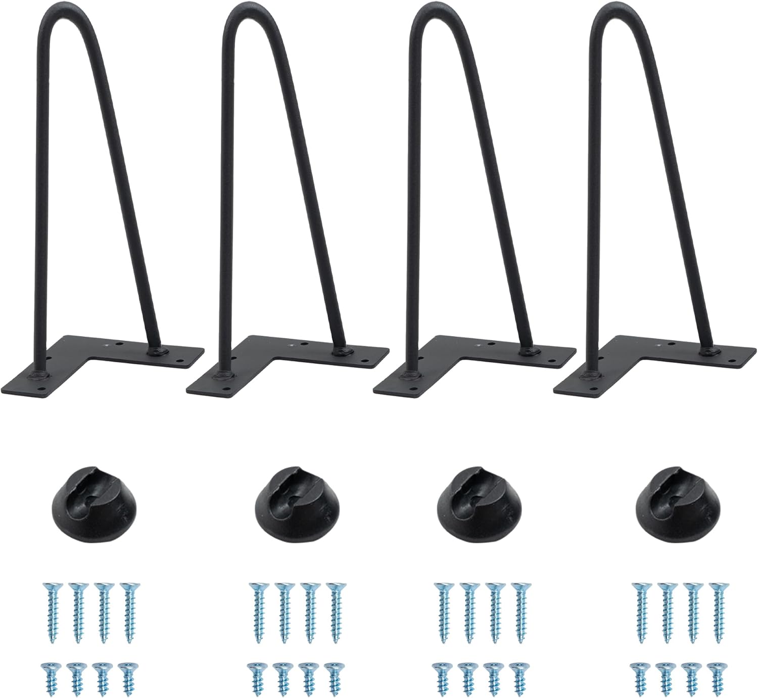 Amazon.com: 12" Hairpin Furniture Legs 4PCS, Solid Steel 2 Rod Table ...