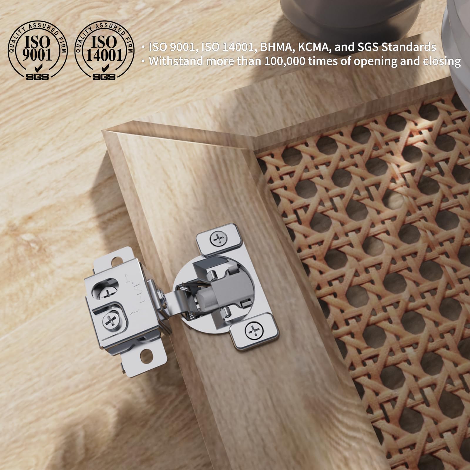Snapklik.com : 2 Pack 1-1/4 Overlay 3D Soft Close Concealed Hinge, Face ...