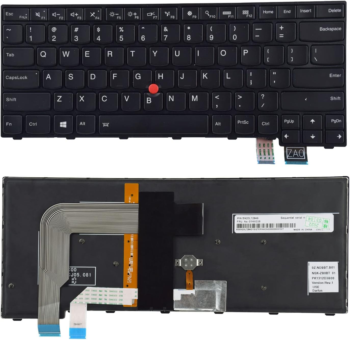 Amazon.com: SUNMALL Replacement Keyboard Compatible with Lenovo IBM ...