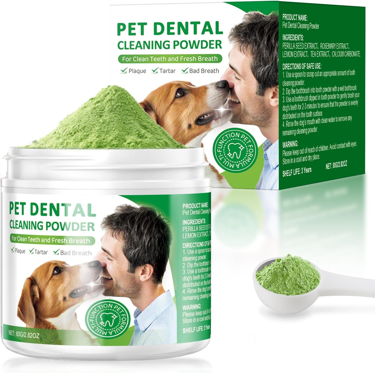 Amazon.com : Dog Dental Powder,Dog Teeth Cleaning Powder,Dog Dental Cat ...
