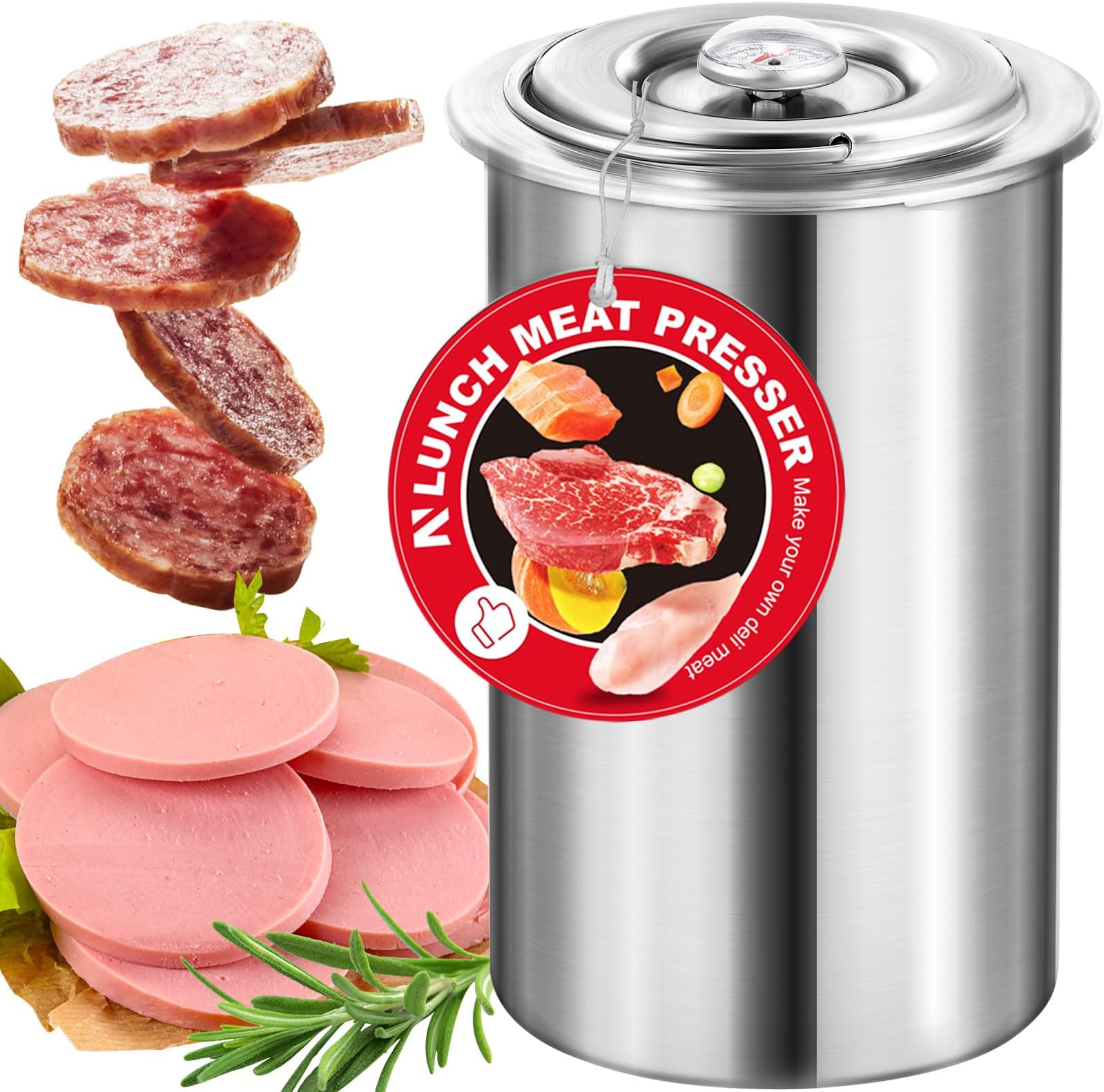 Amazon.com: Ham Maker Stainless Steel Meat Press - Ham Press with ...