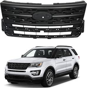 Amazon.com: atvwrlod Front Hood Bumper Upper Grill Black Replacement ...