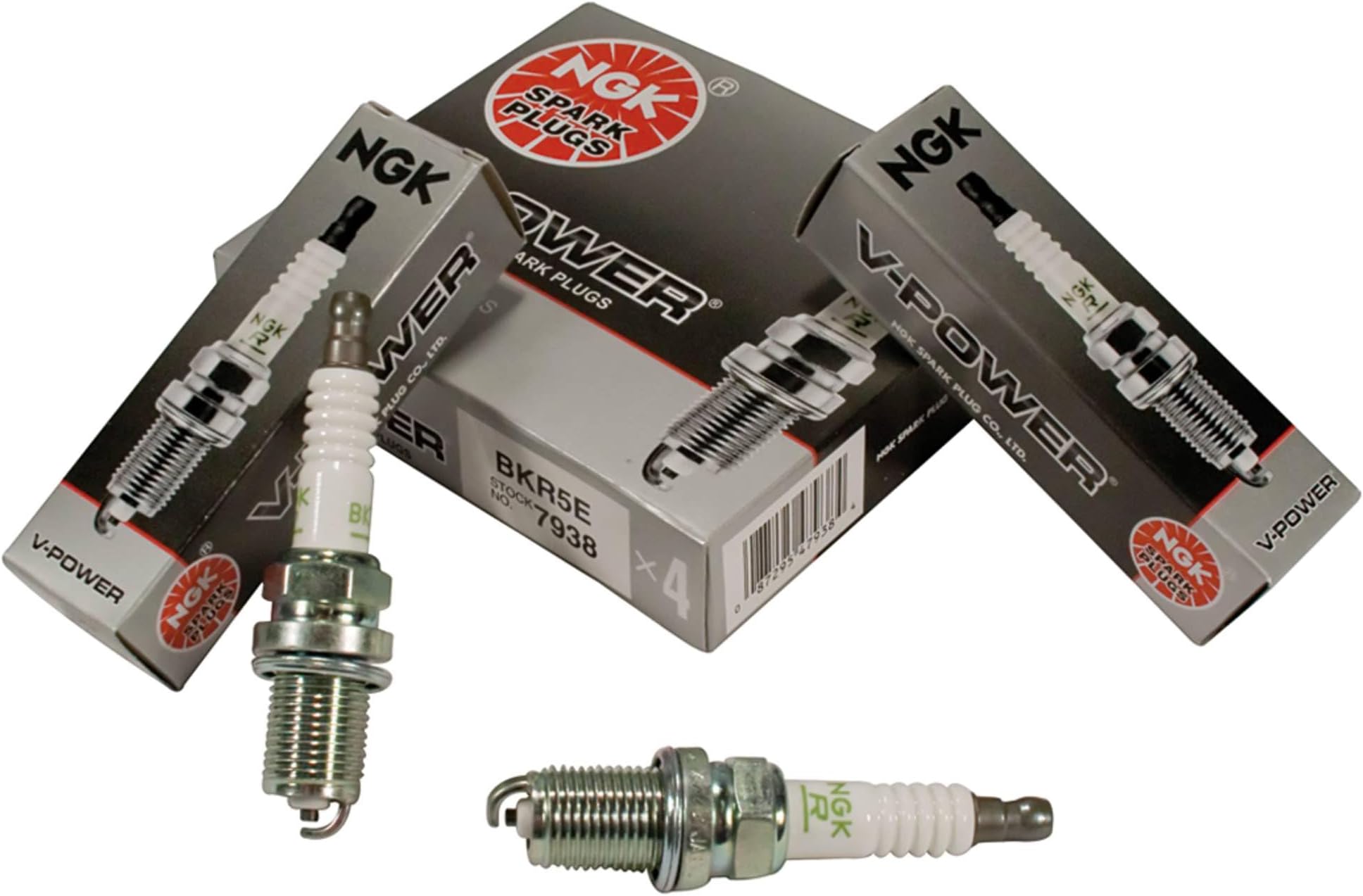 Amazon.com: NGK 7938 V-Power Spark Plug - BKR5E, 4 Pack : Automotive