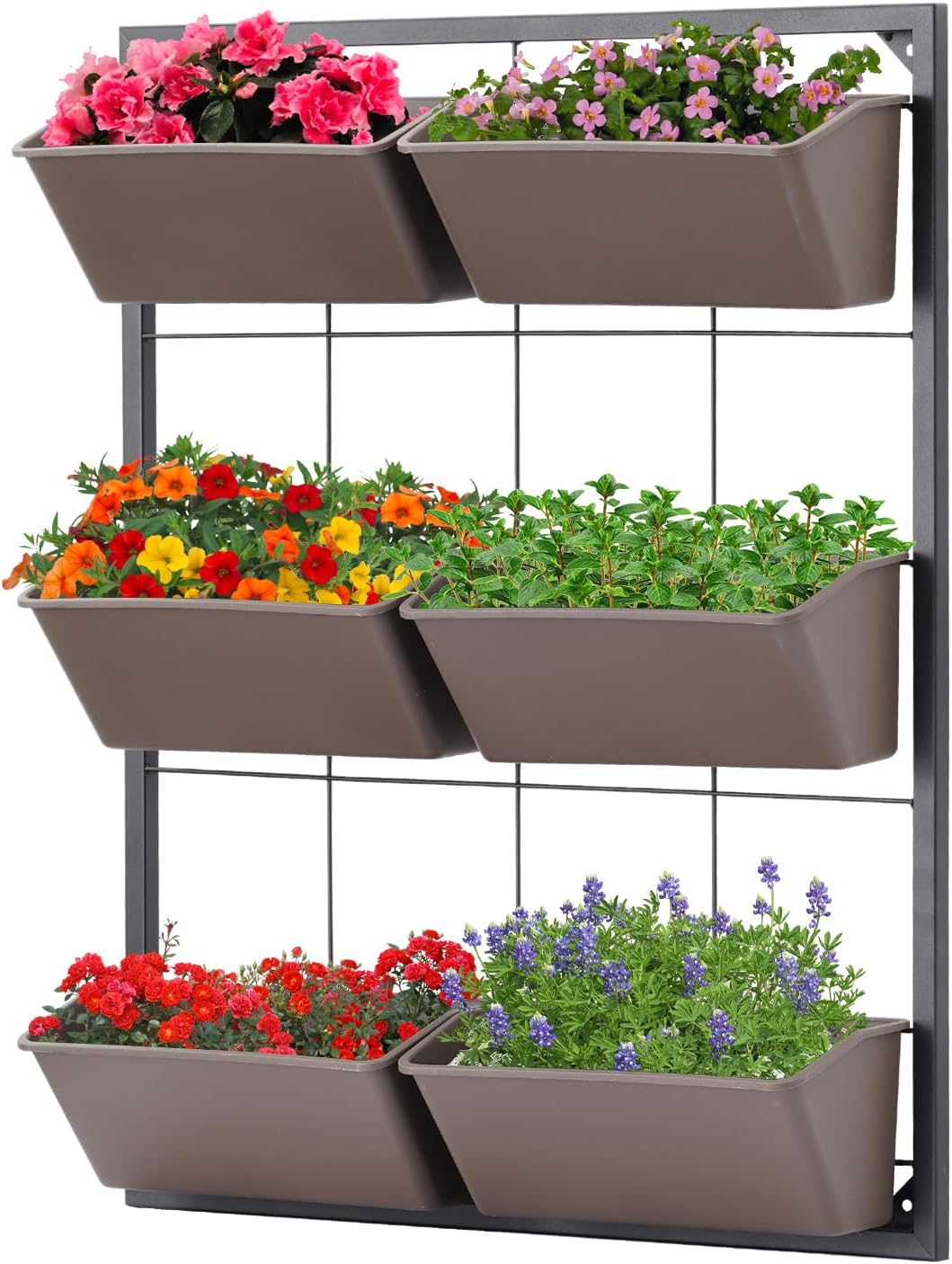 Amazon.com: Leisure Life 6 Pockets Vertical Wall Garden Planter Plant ...