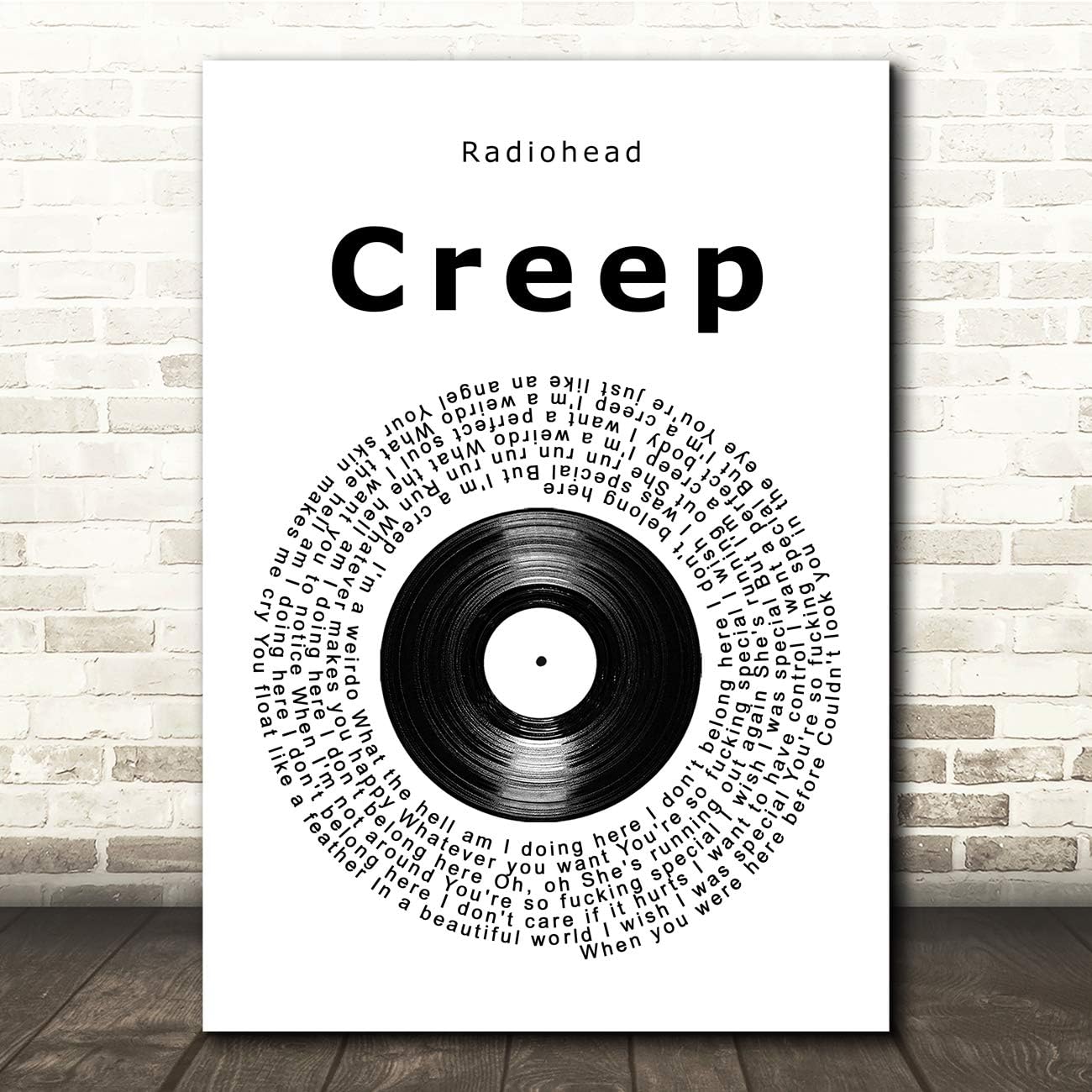 Creep Vinyl Record Song Lyric Gift Present Poster Print : Amazon.co.uk ...