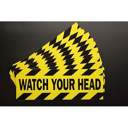 Amazon.com: Five Star Graphics Watch Your Head Sticker Vinyl Decal (10 ...