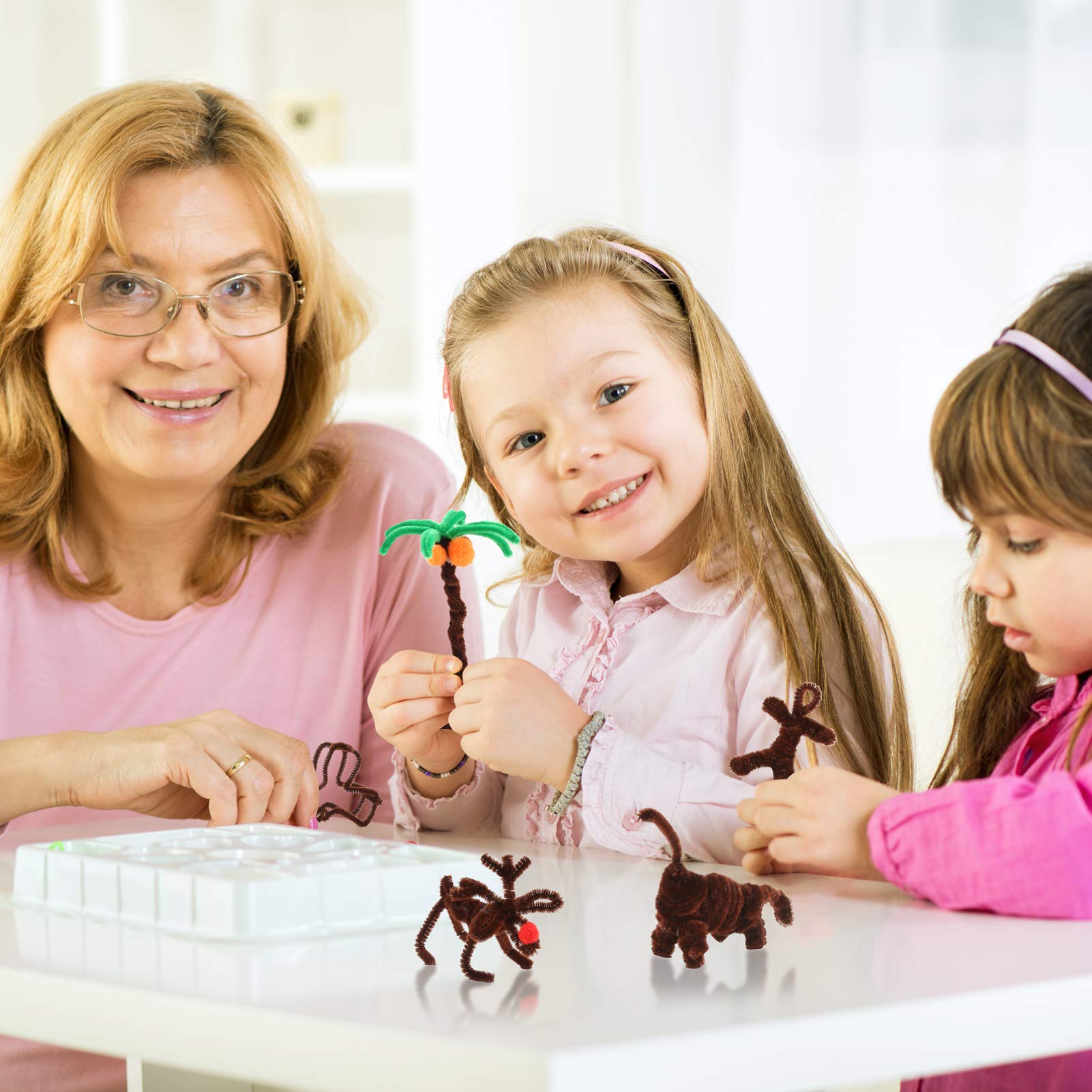 Snapklik.com : Caydo 200 Pieces Brown Pipe Cleaners Craft Chenille ...