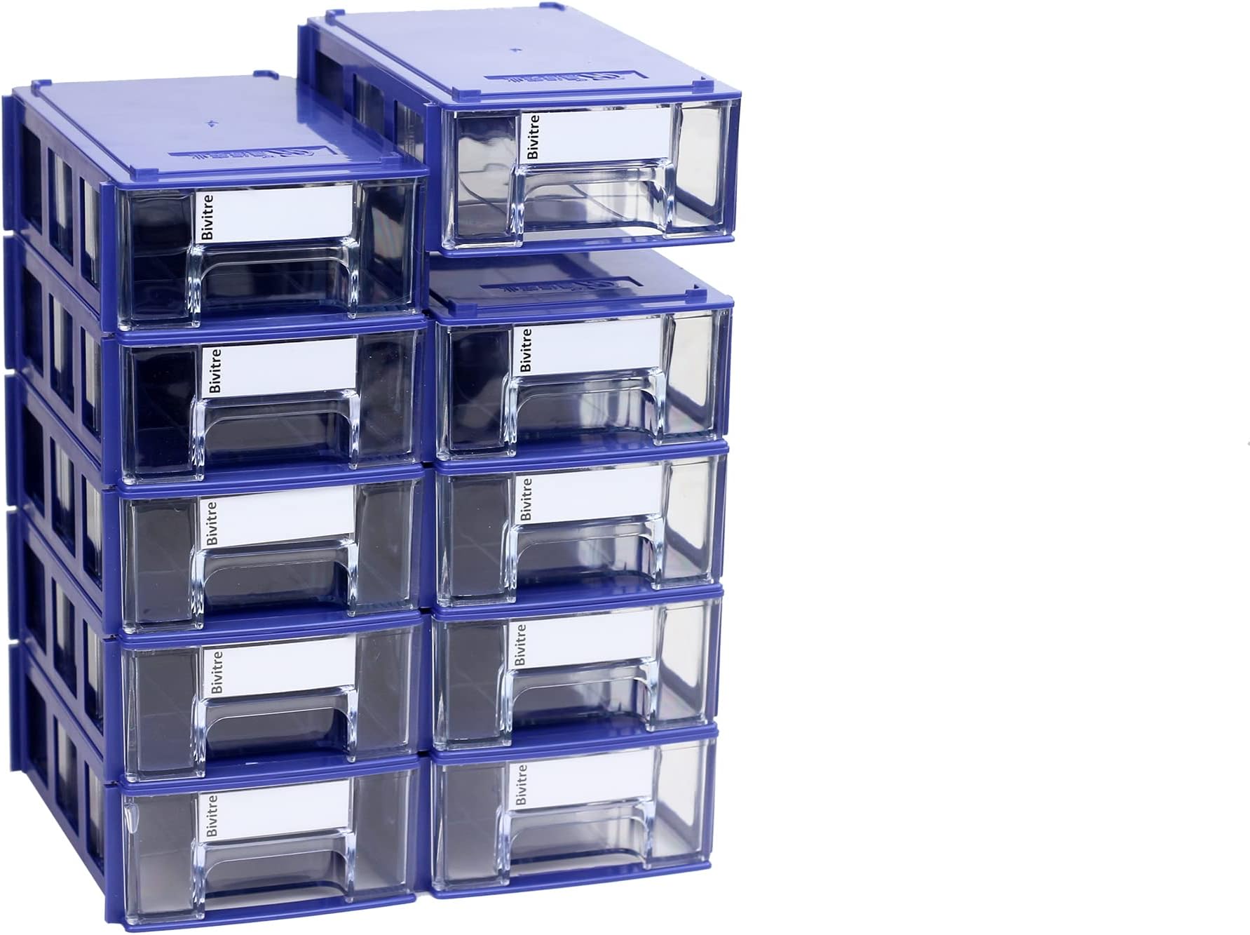 Amazon.com: ZIIYAN Set of 12 Plastic Desktop Stackable Modular Craft ...