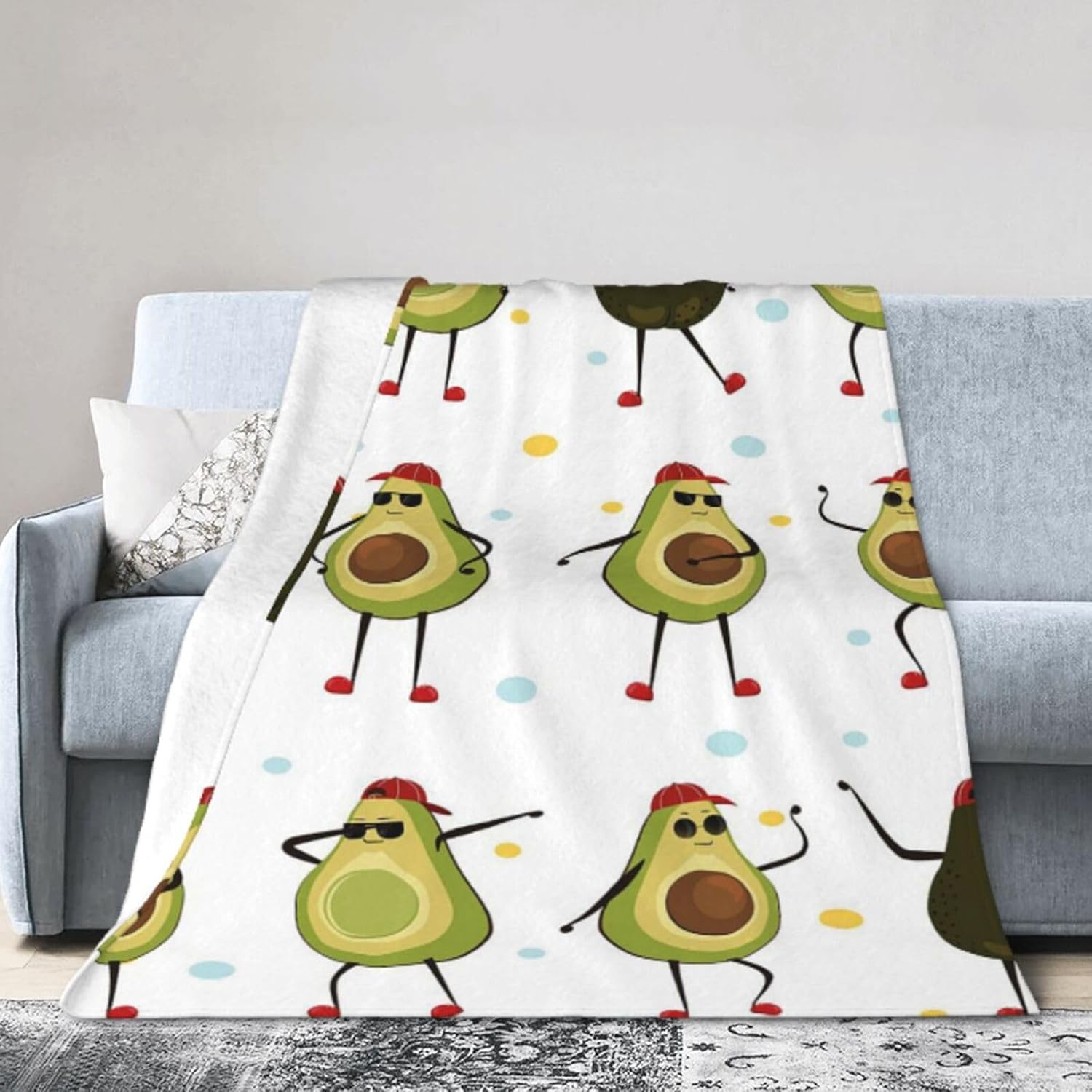Amazon.com: Cute Dancing Avocados Blanket Soft Warm Lightweight Throw ...