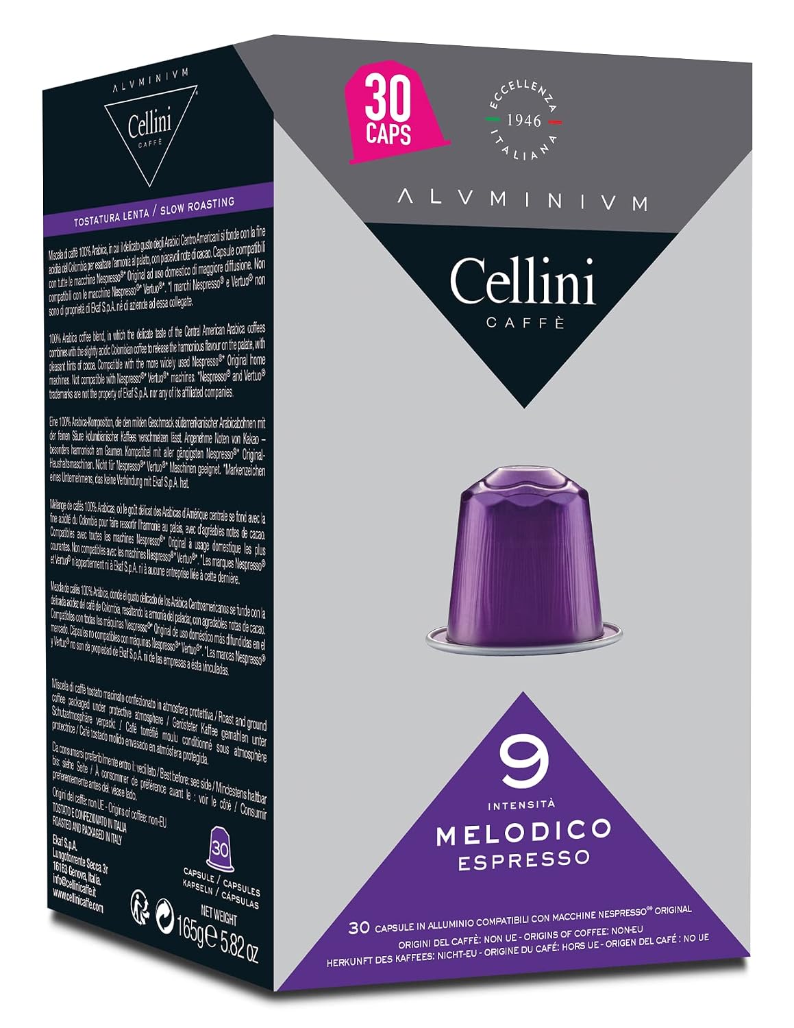 Amazon.com: Cellini Caffè Melodico Aluminum Nespresso Pods, 30 Count ...