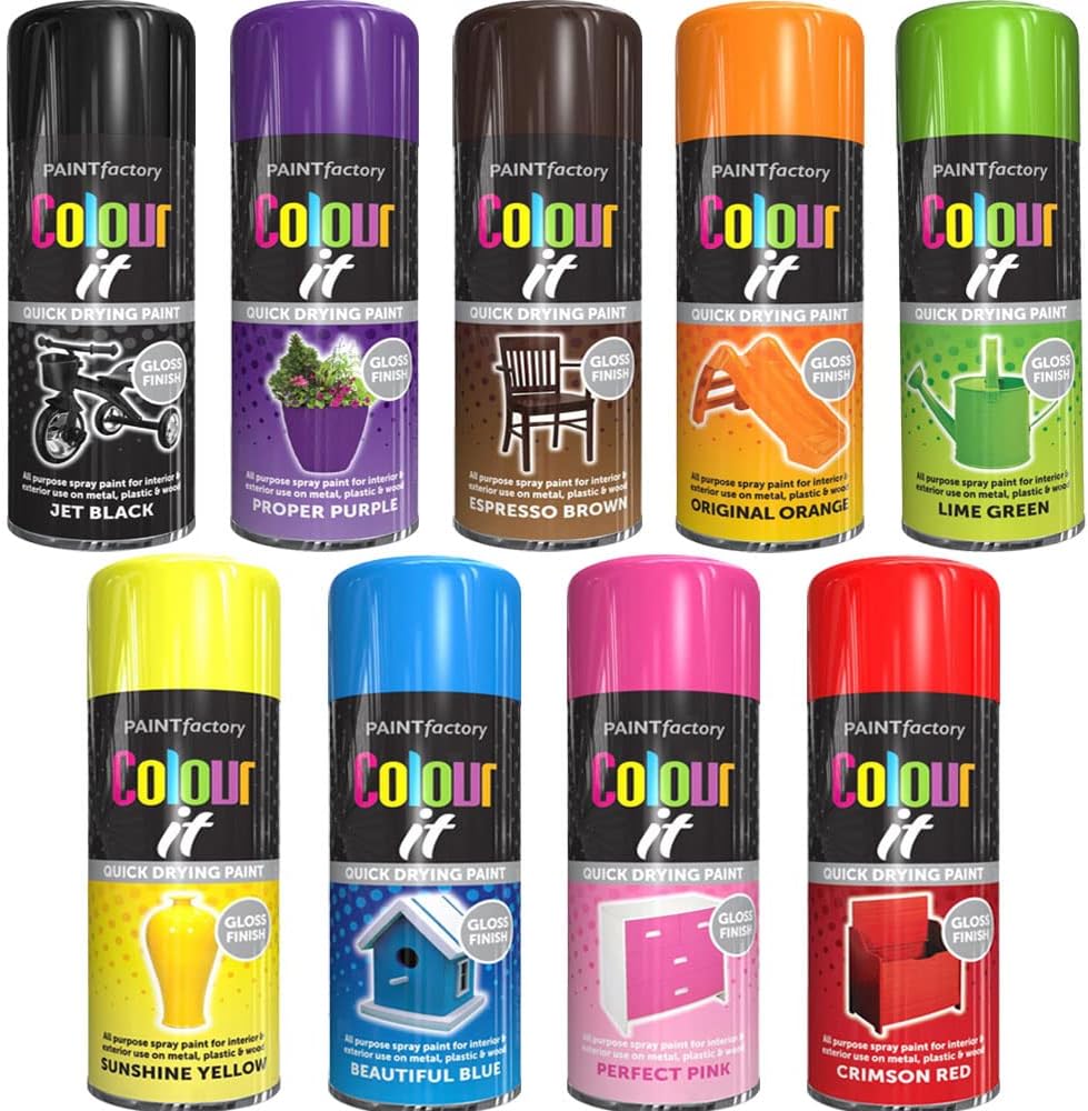 Classic Signature - 9 Can Mix Color Gloss Finish All Purpose spray ...