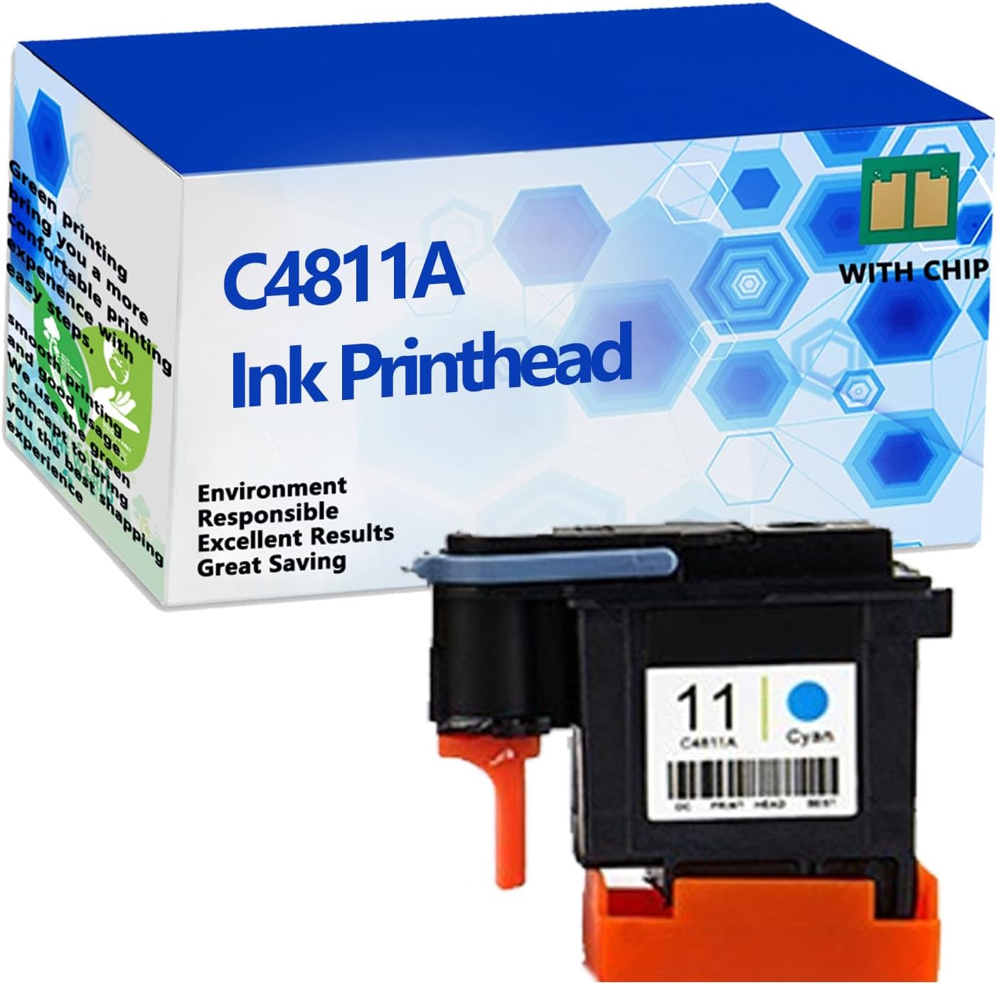 Amazon.com: 11 Ink Printhead C4810A C4811A C4812A C4813A Replacement ...
